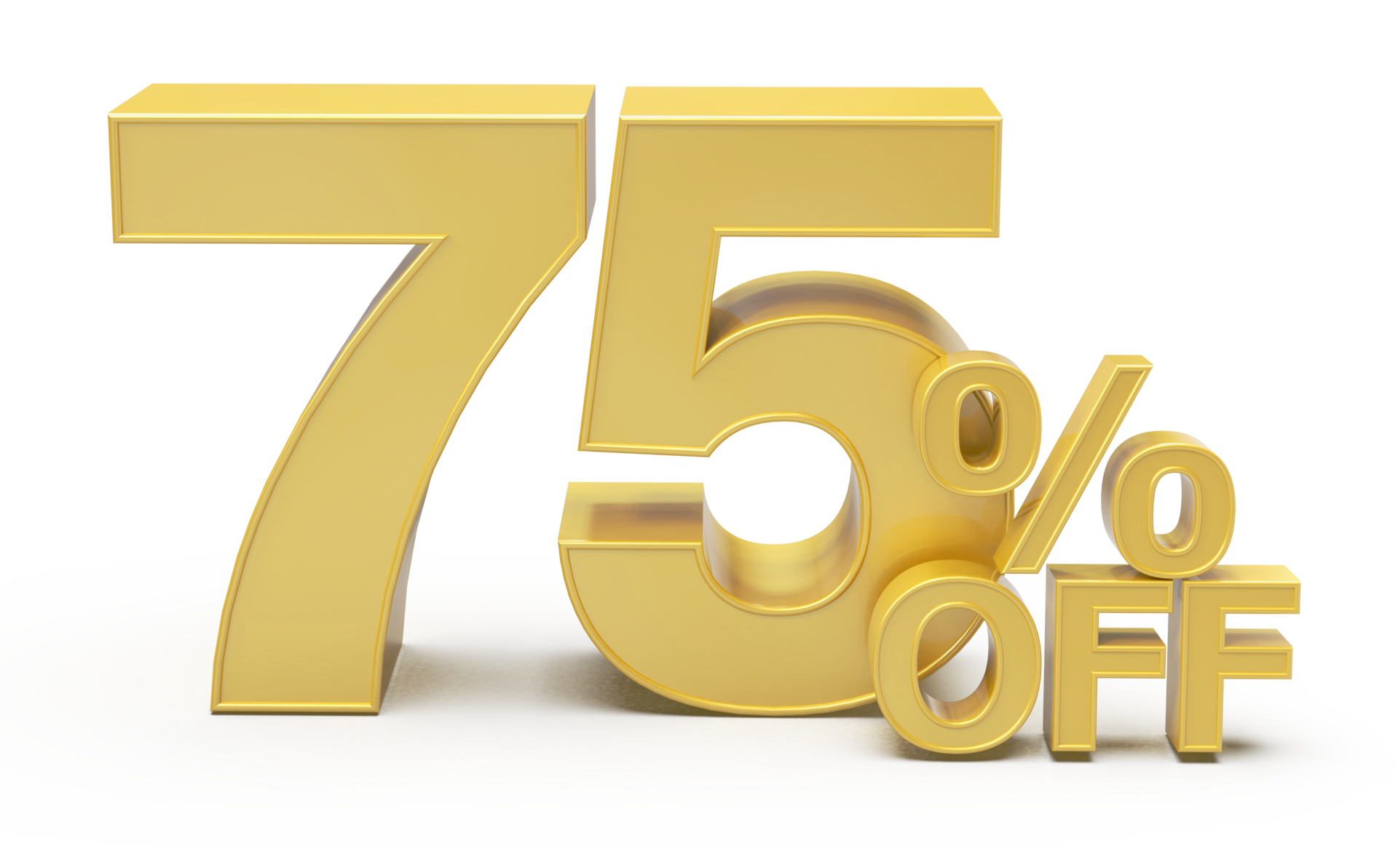 Free Sale Number 75 Percent Off Golden 11296891 PNG With Transparent