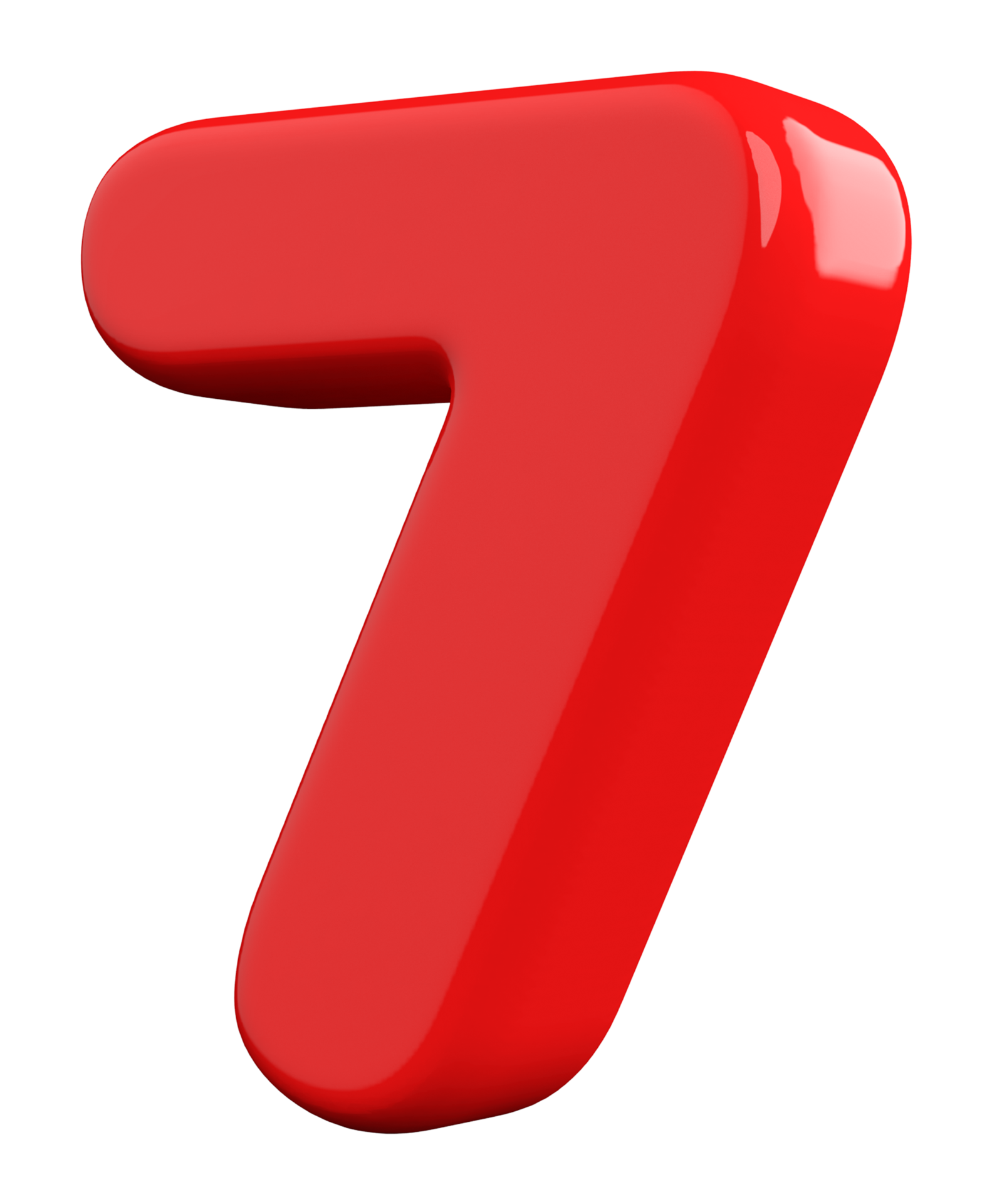 3d vermelho número 7 11296900 PNG
