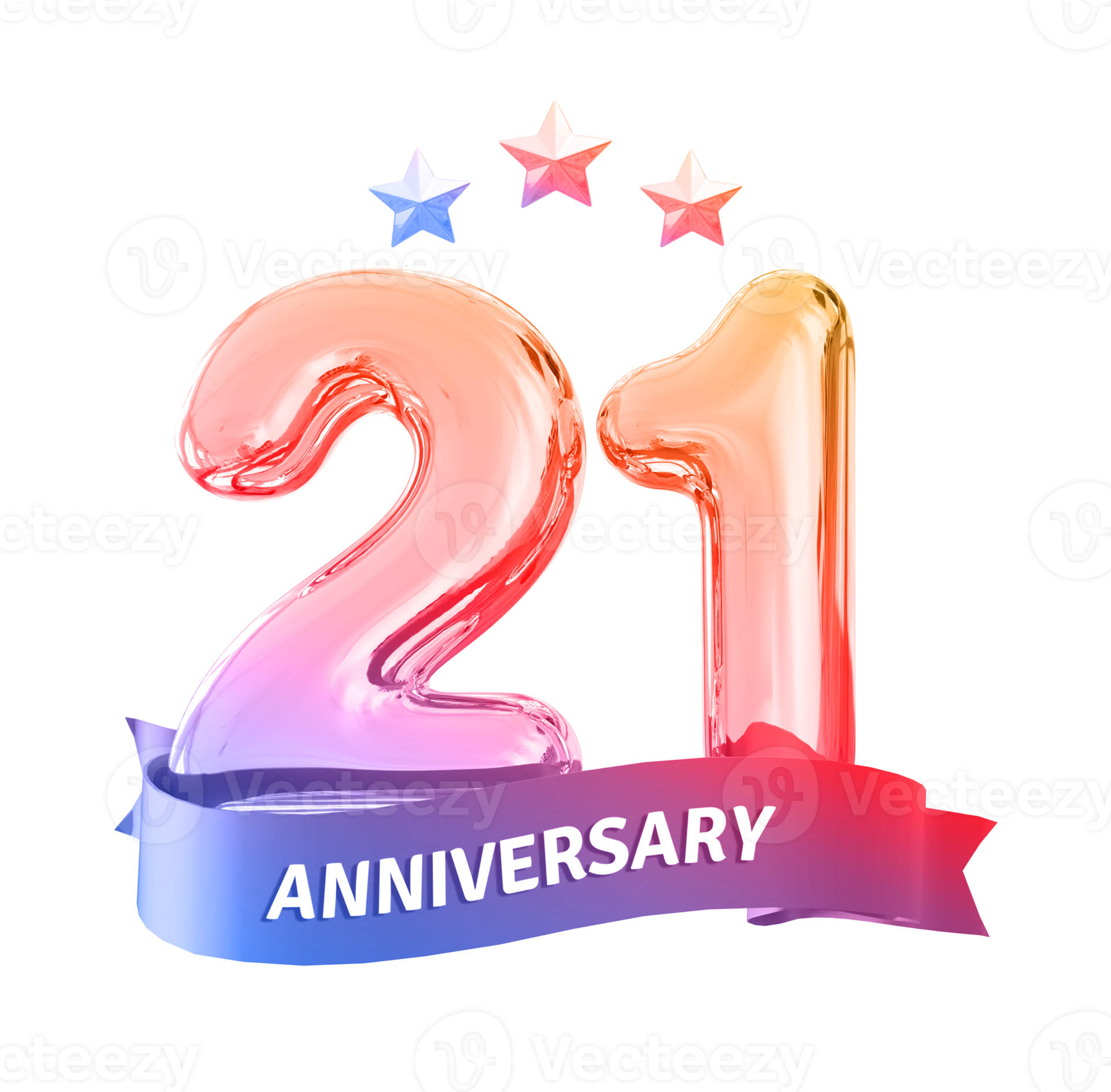 21 Years Anniversary Number 11296974 PNG