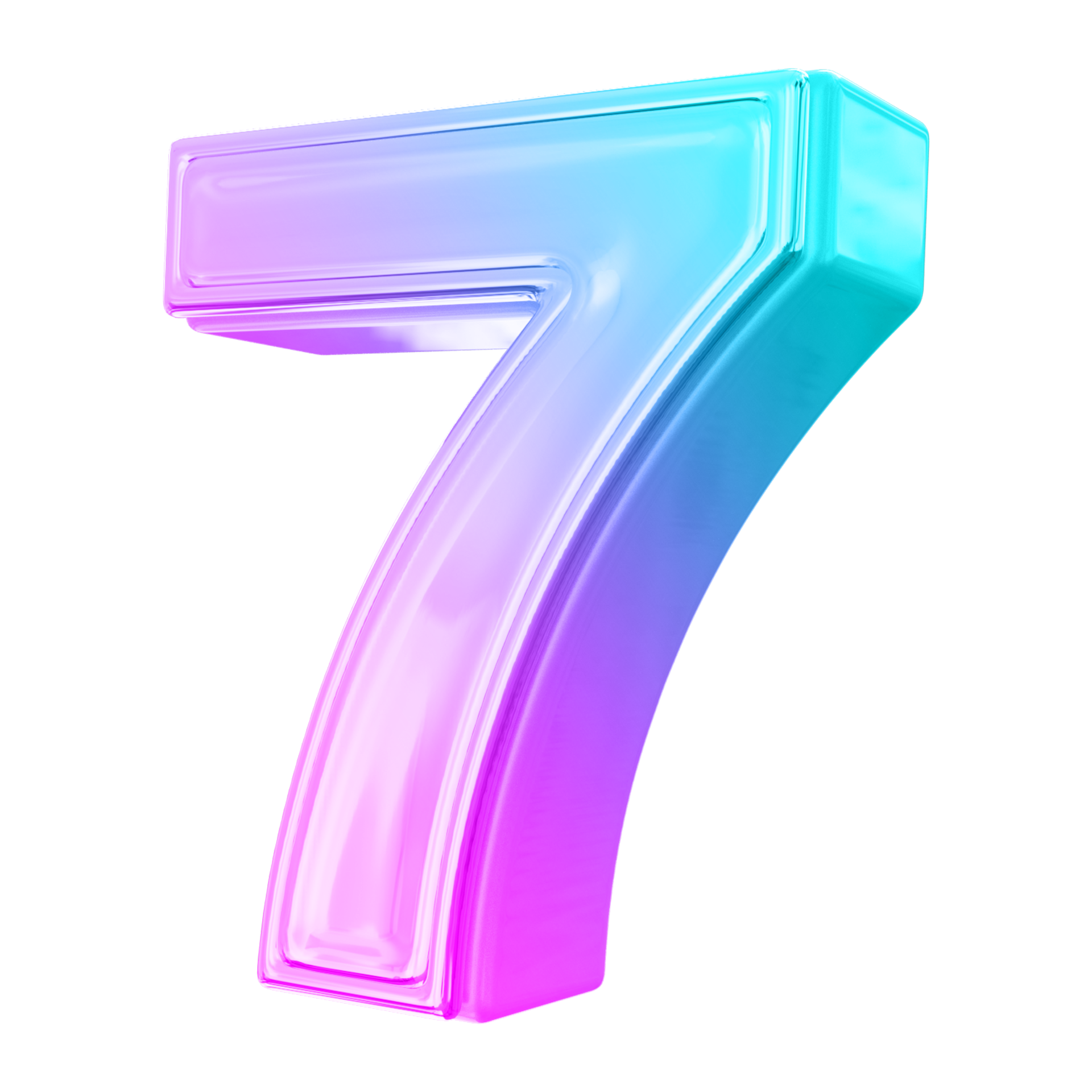 number 7 3d gradient 11297080 PNG