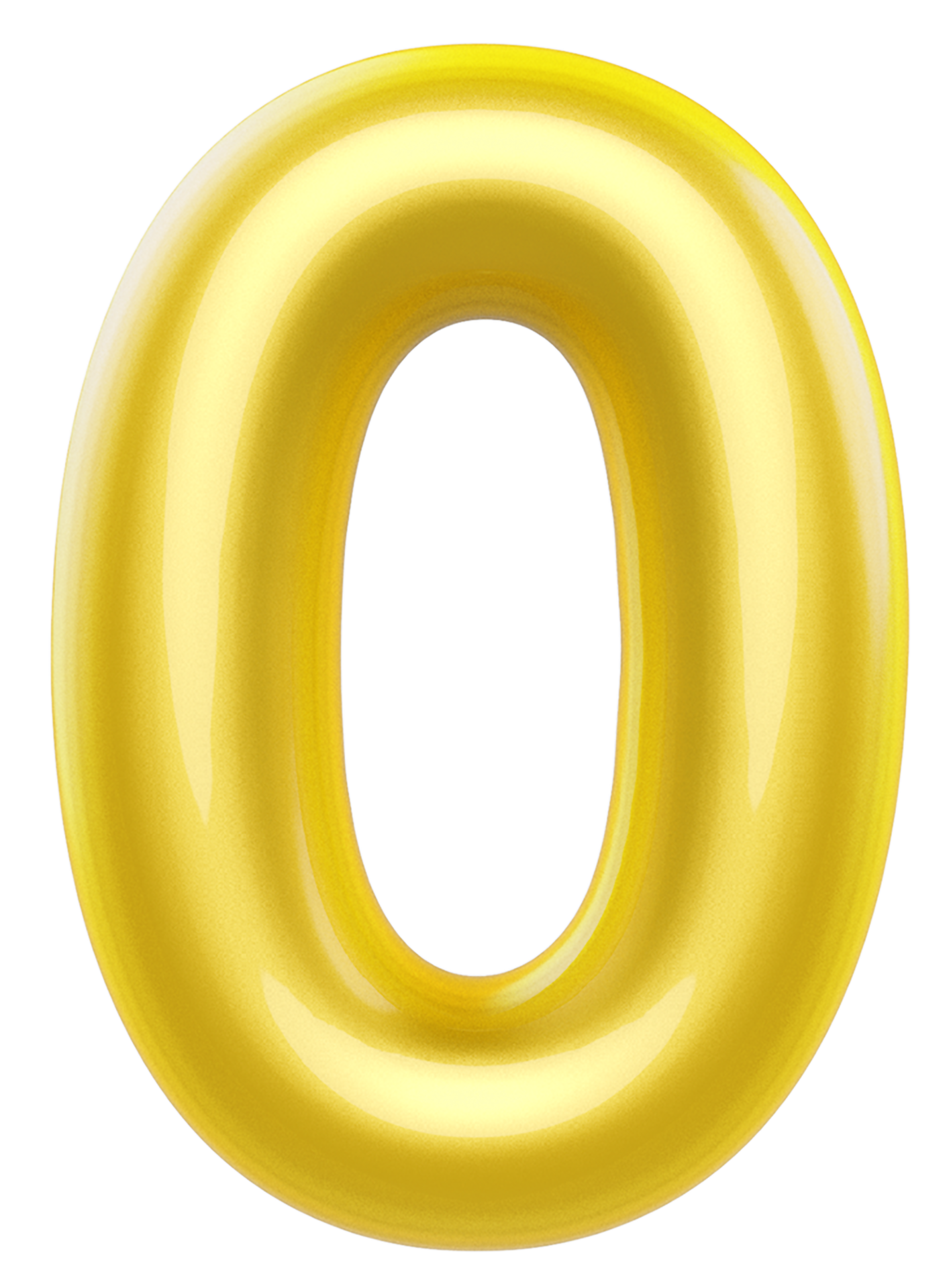 3d Número 0 Dorado 11297081 Png