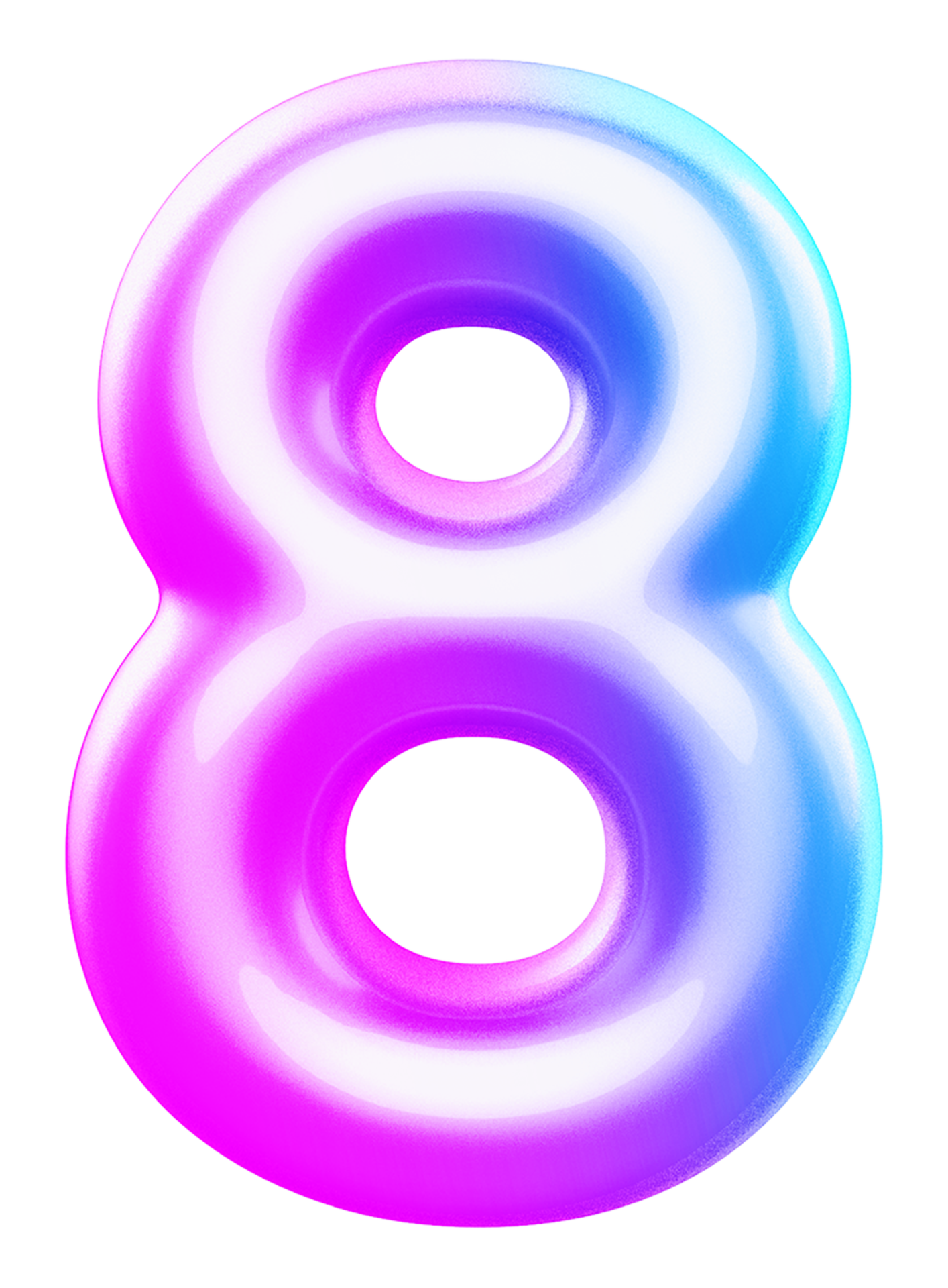 number 8 3d gradient 11297085 PNG