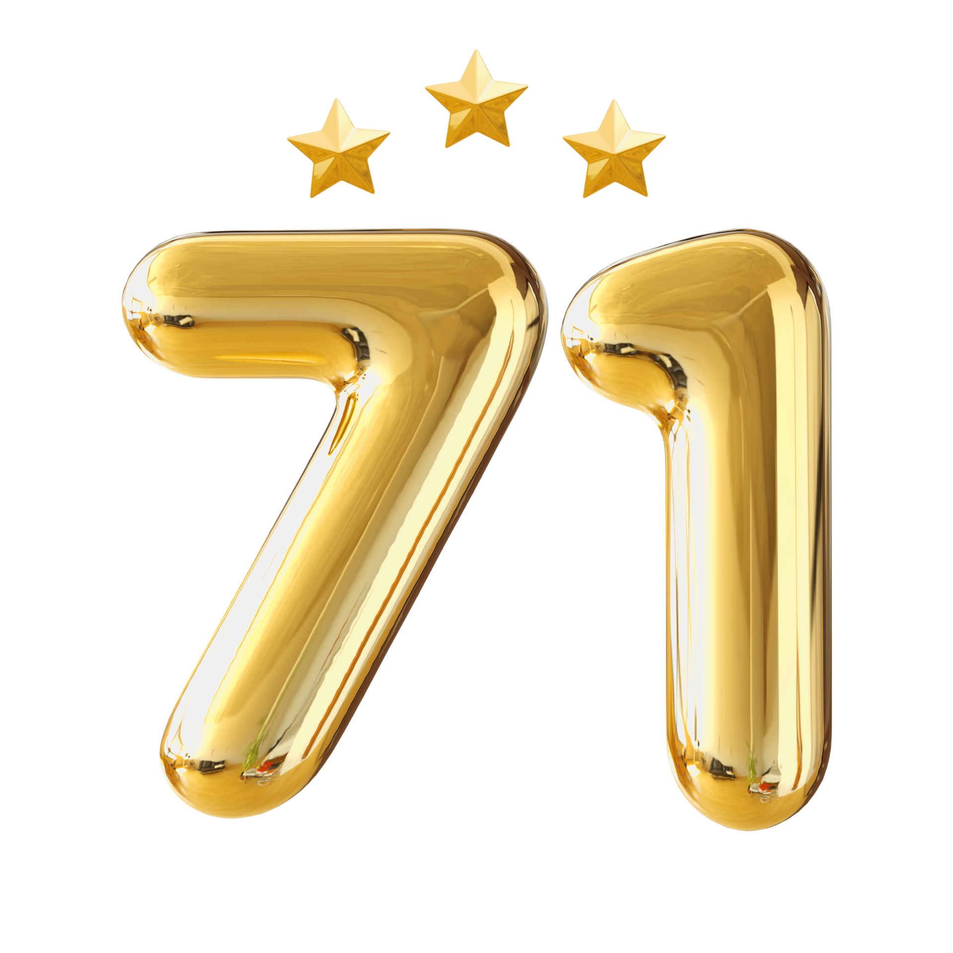 N mero De Aniversario De 71 A os 11297131 PNG