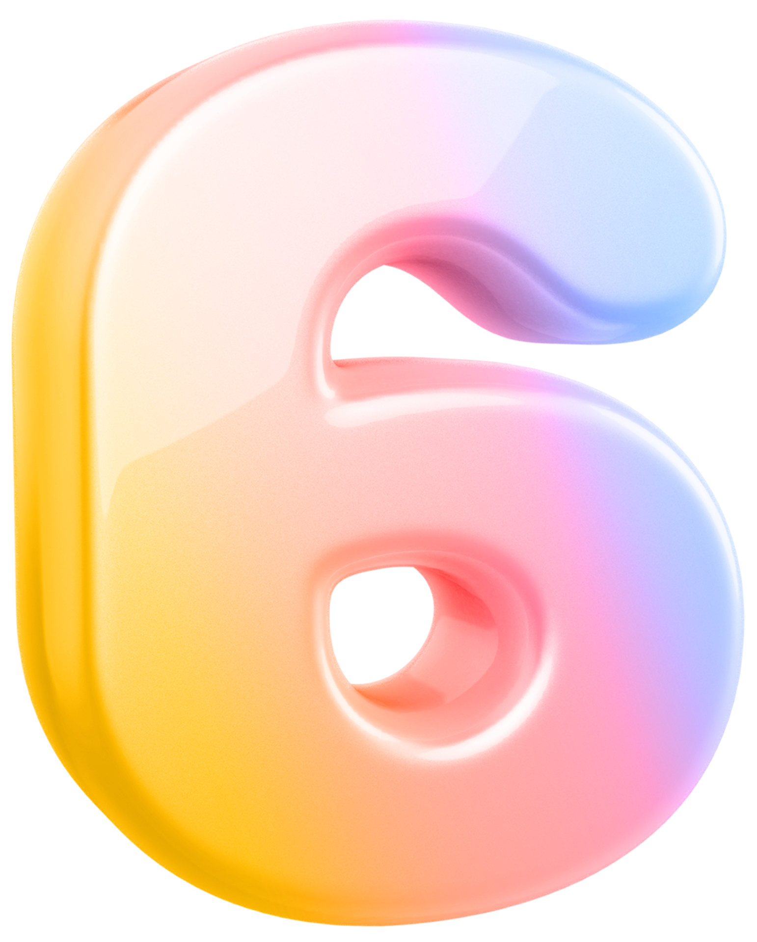 Numero 6 3d Pendenza 11297494 Png