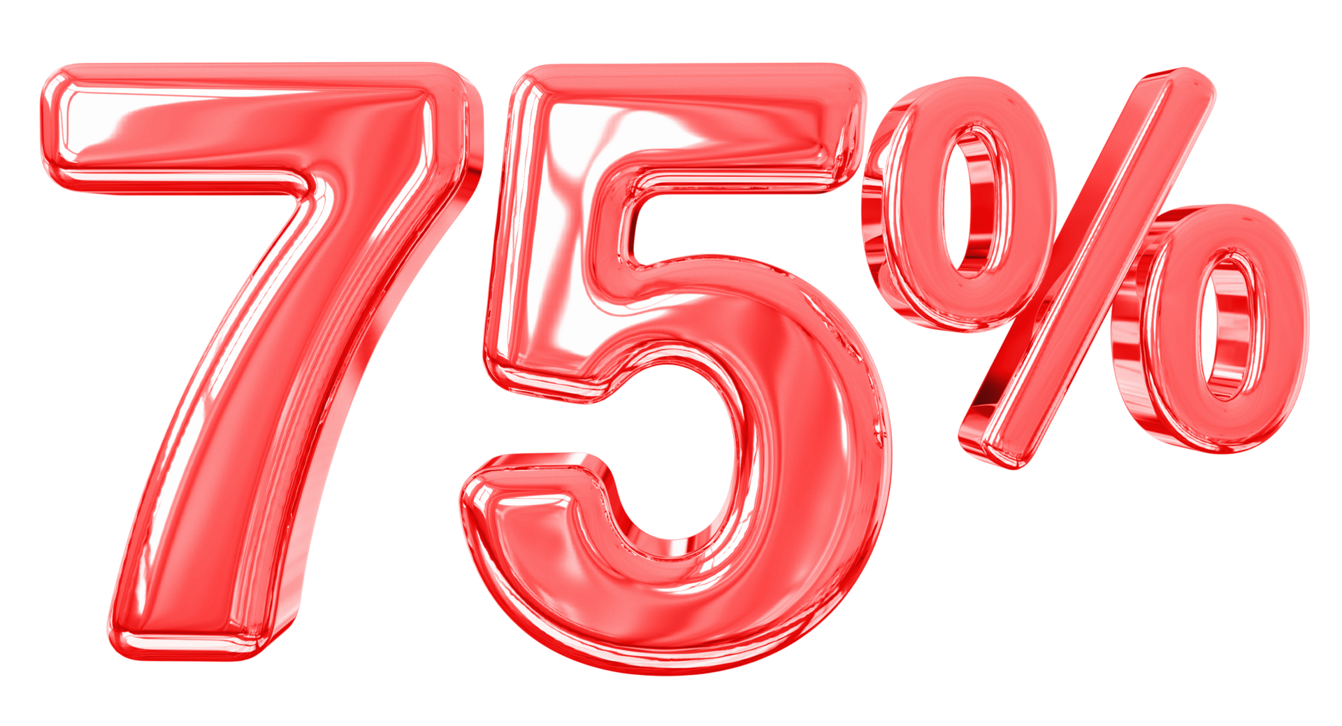 Promotion Number 75 Percent 3d 11297500 PNG Promotion Number 75 Percent 3d 11297500 PNG