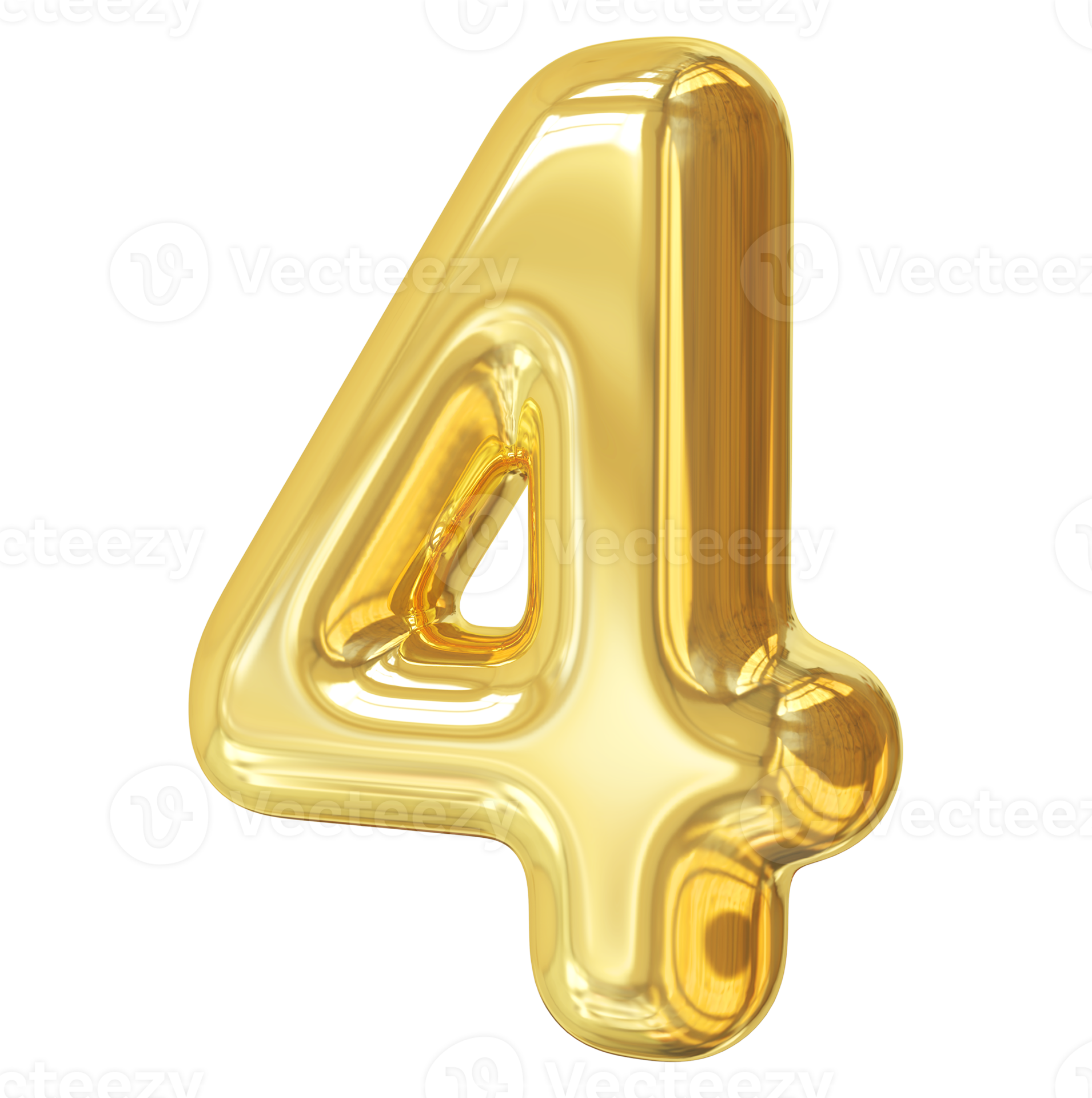 golden number 4 11297550 PNG