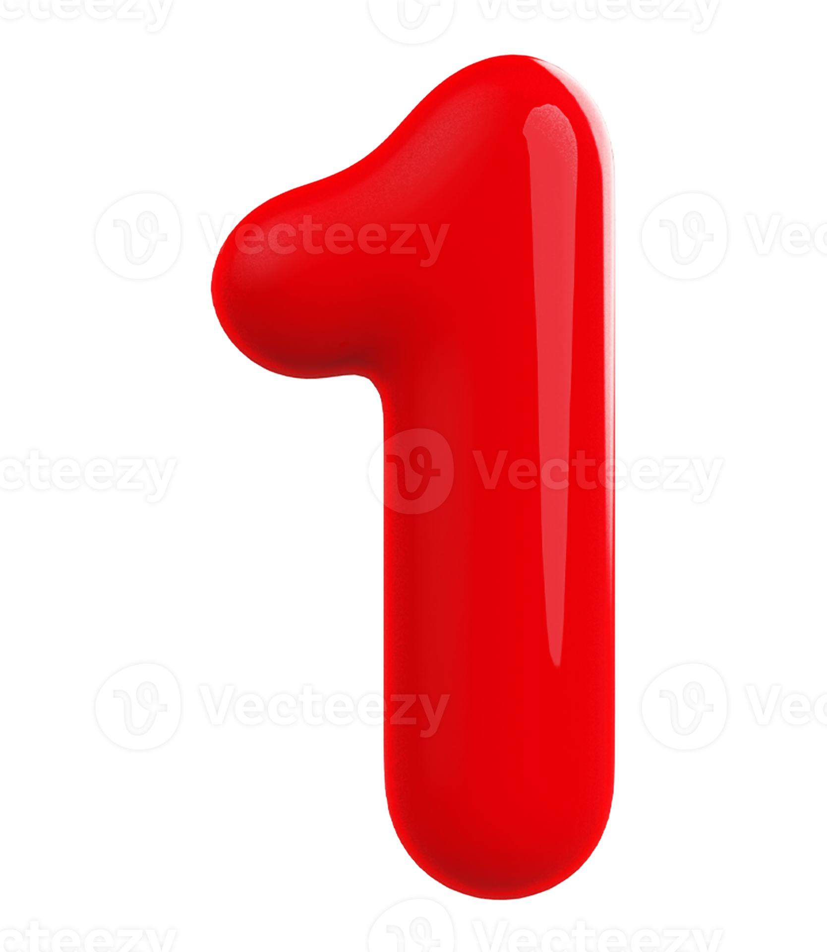 3D vermelho número 1 11297568 PNG