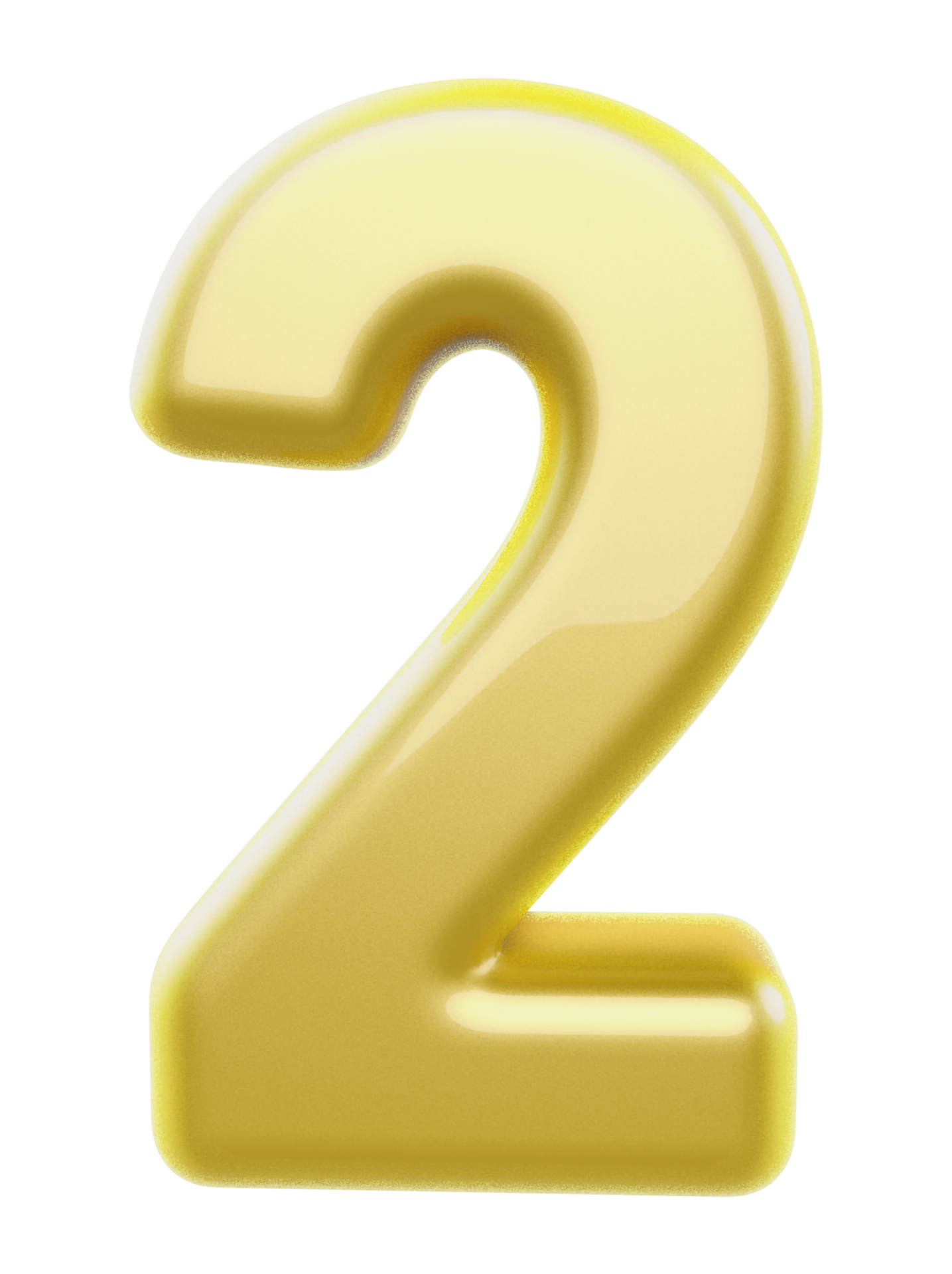 number 2 3d golden 11297585 PNG