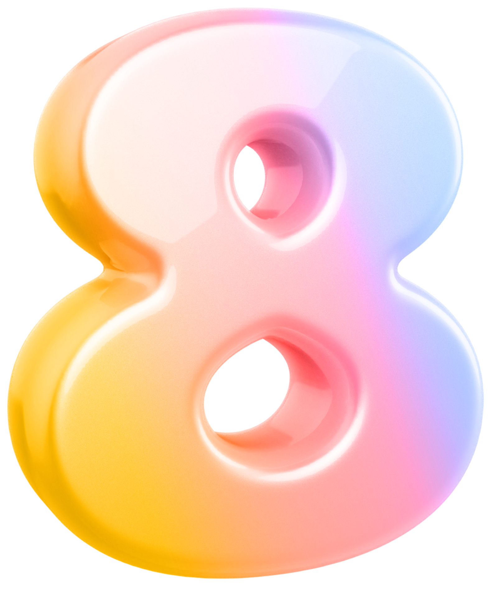 number 8 3d gradient 11297591 PNG