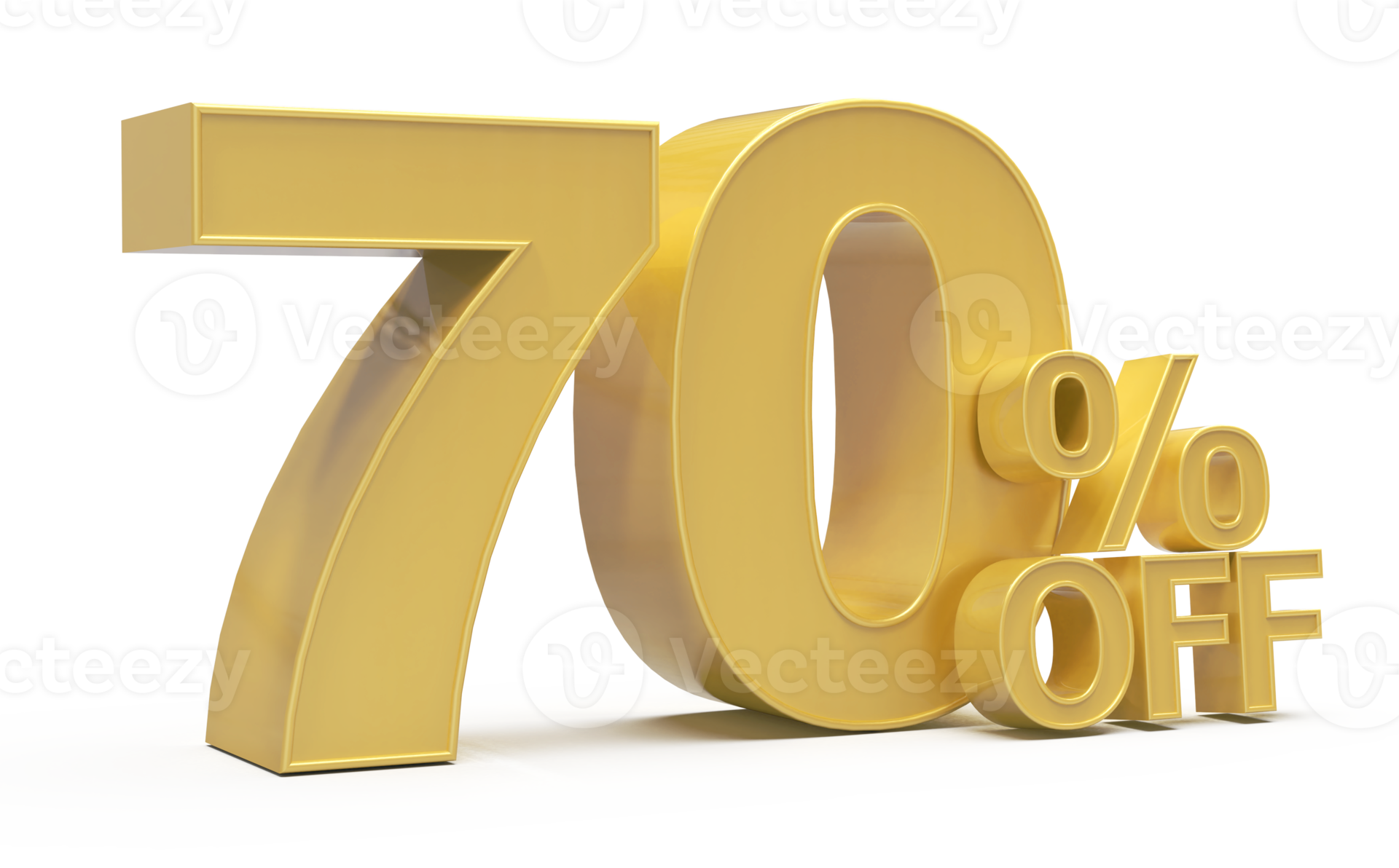 Number 70 Percent Golden Luxury 11297700 PNG