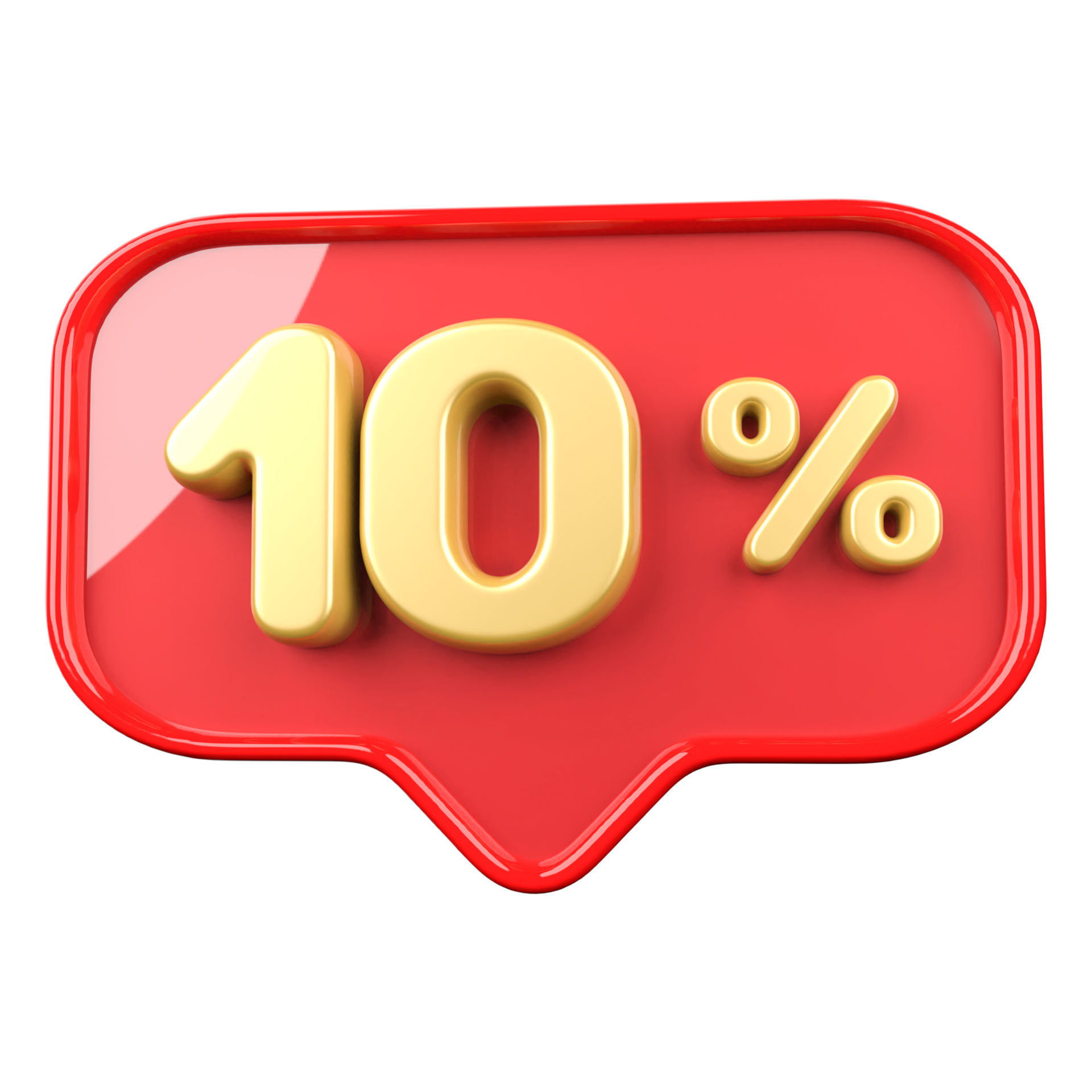 Icon Number 10 Percent 3d 11297742 Png