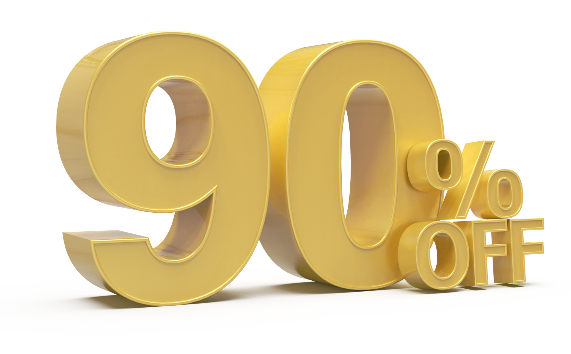 Number 90 Percent Golden Luxury 11297848 PNG