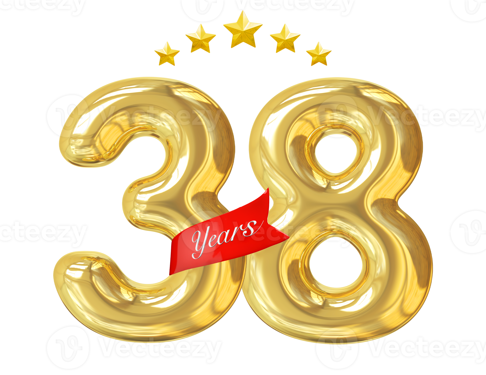 38 Years Anniversary Golden 11297863 PNG