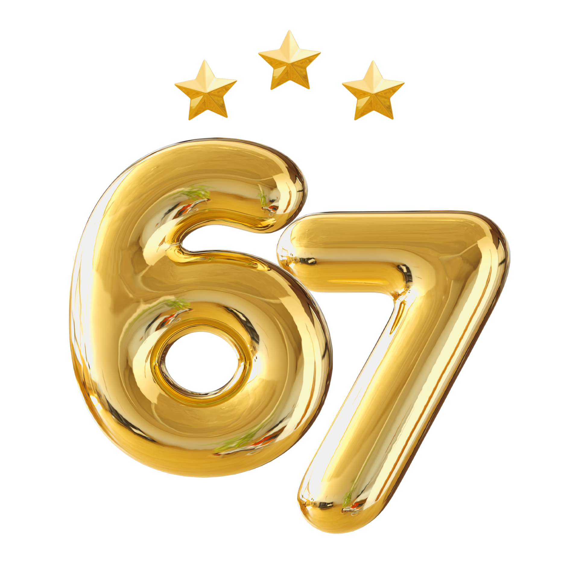 67 Years Anniversary Number 11297932 PNG