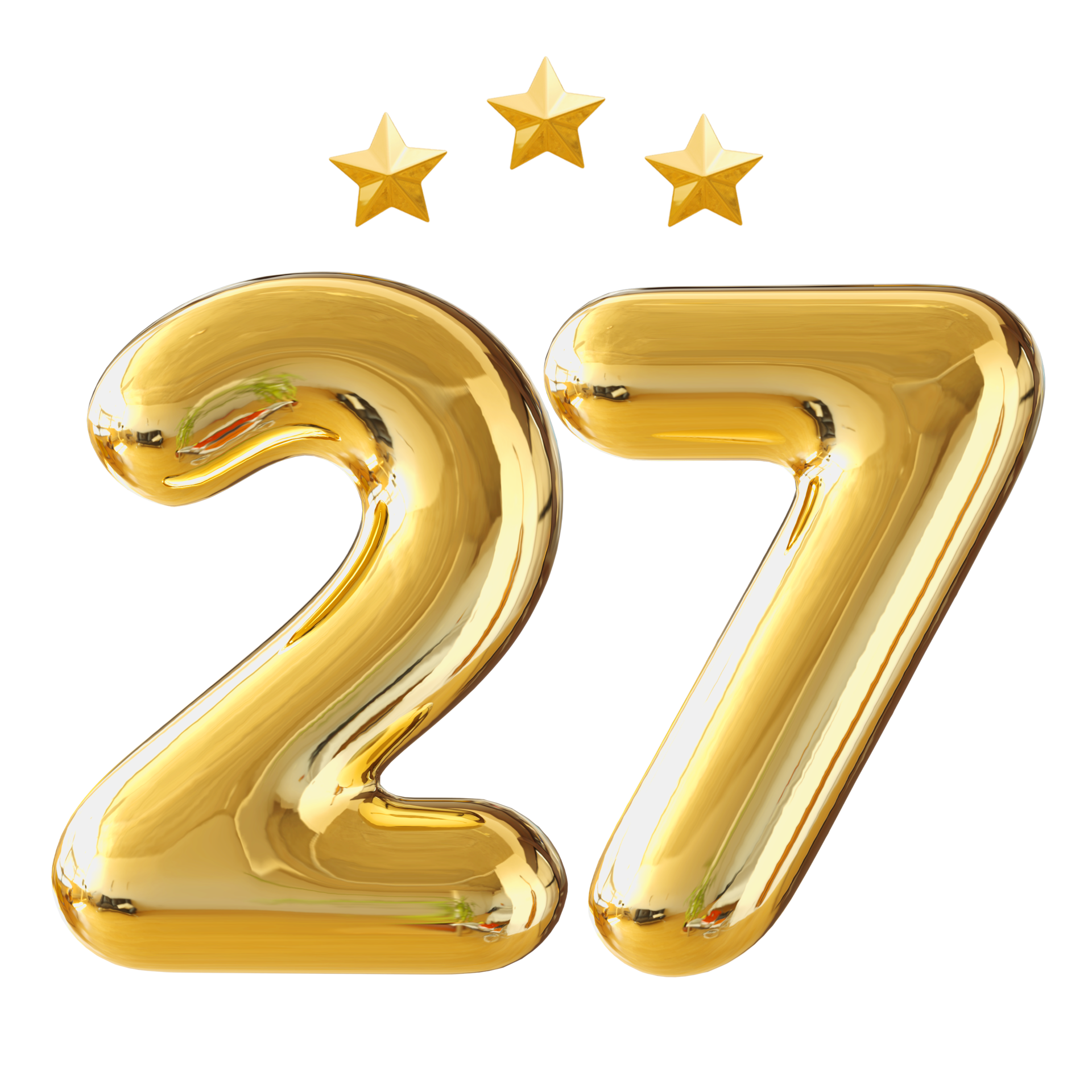 27 Years Anniversary Number 11297936 PNG