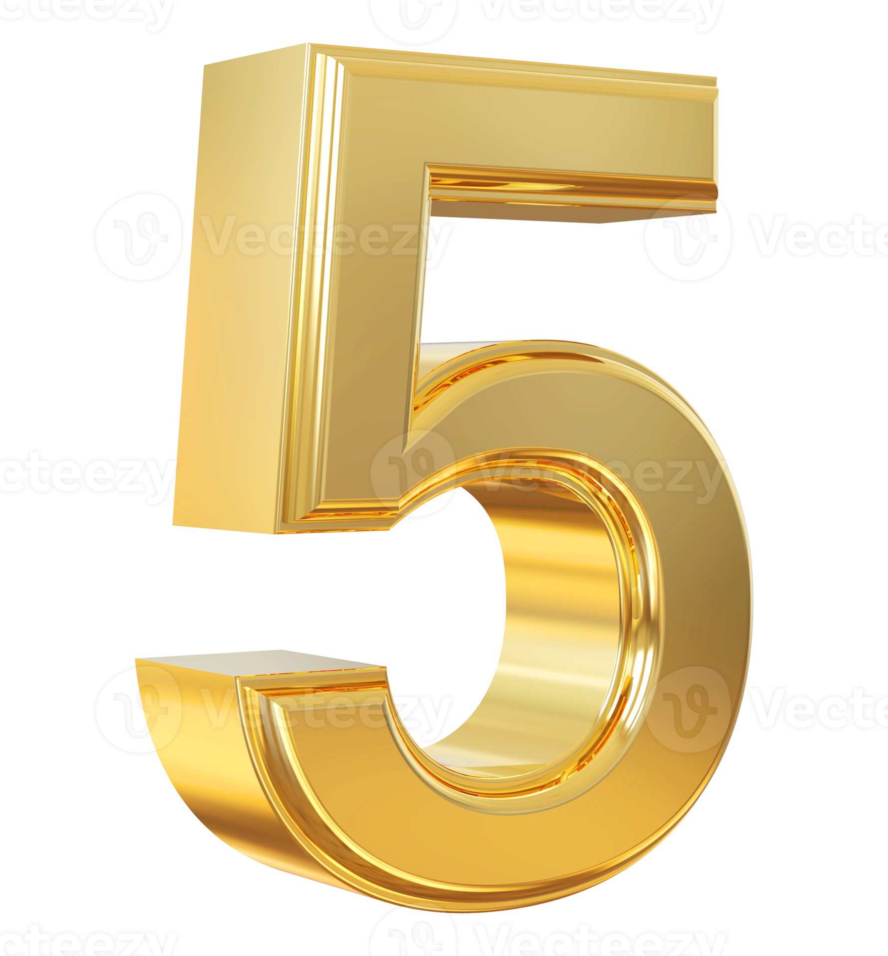 Golden Number 5 11298010 Png