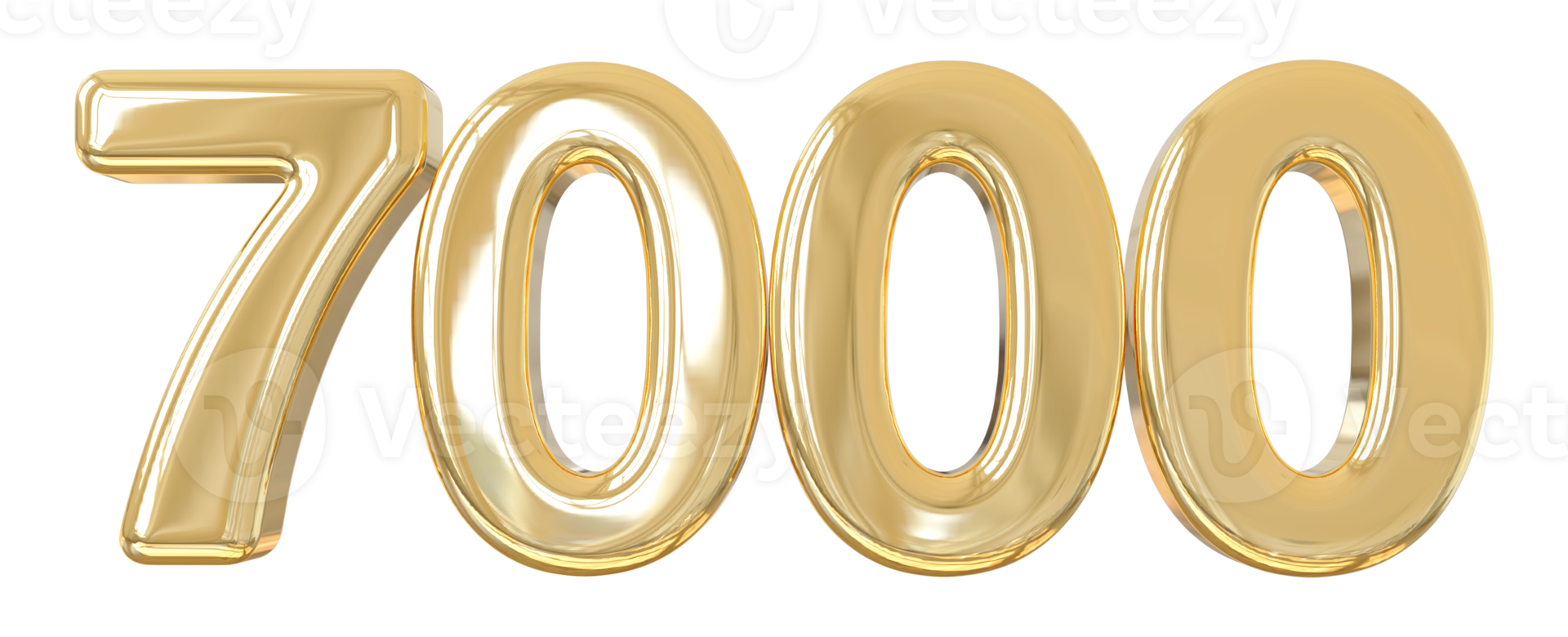 Number 7000 golden 11298026 PNG
