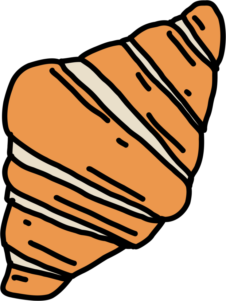 Doodle Dibujo A Mano Alzada De Pan Croissant 11298940 Png