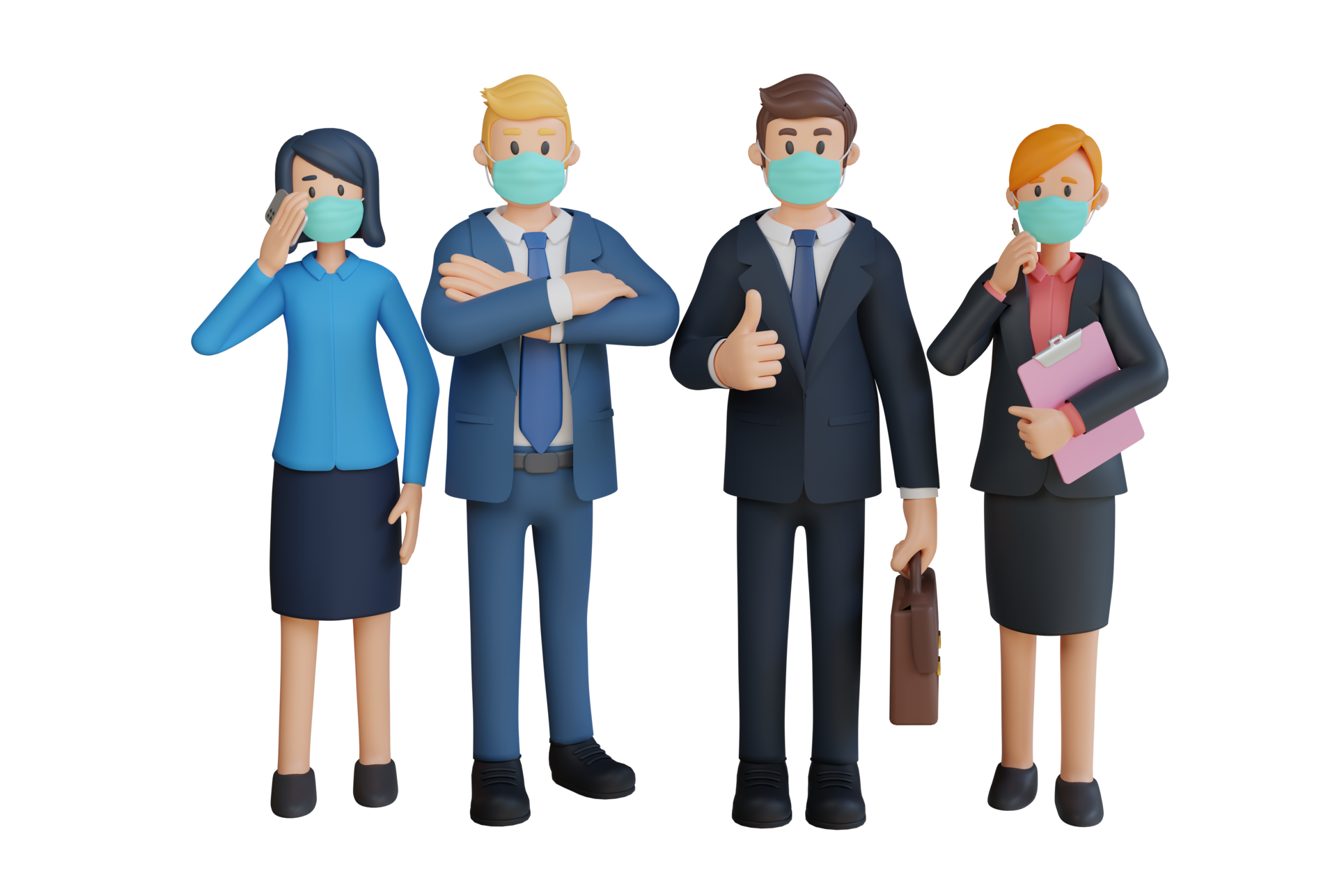 Free Business Man And Woman Standing Side By Side Character Wearing free-business-man-and-woman-standing-side-by-side-character-wearing