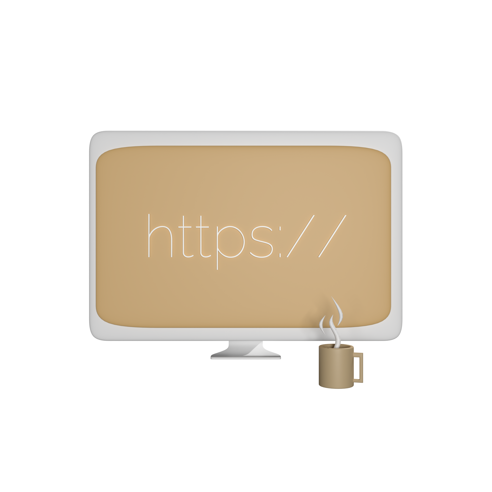 3D Render Computer https Front View 11300014 PNG