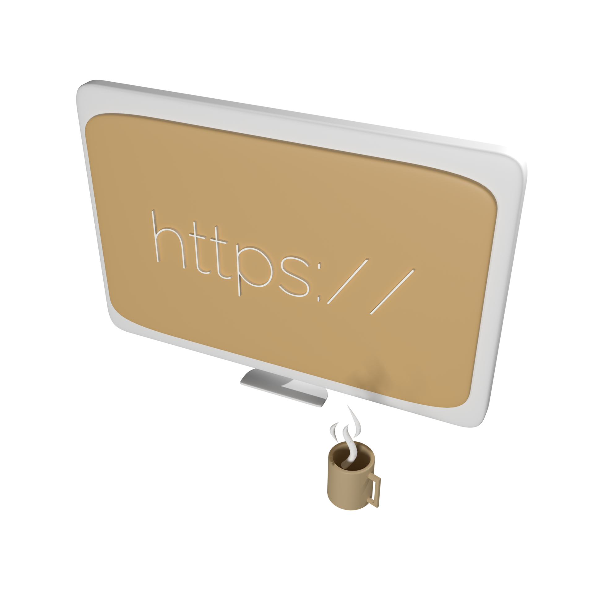 3D Render Computer https Perspective View 11300021 PNG