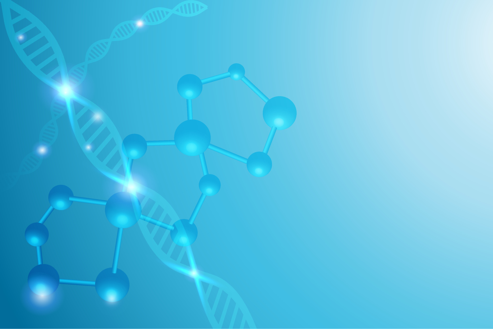 Dna Molecule Structure Connect To 3d Molecular Chromosome Gene