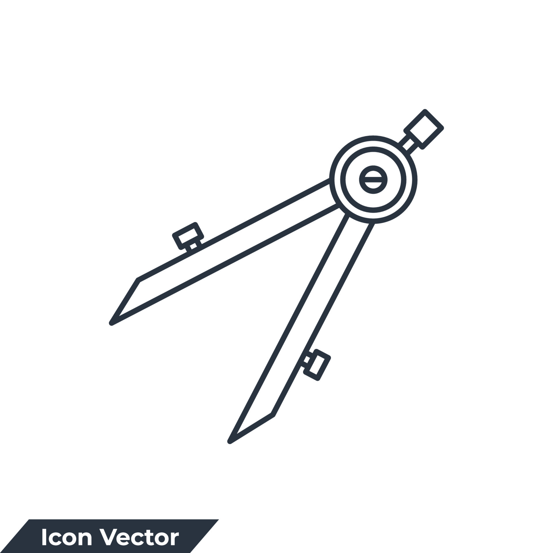 Compass Icon Logo Vector Illustration Compass Divider Symbol Template For Graphic And Web