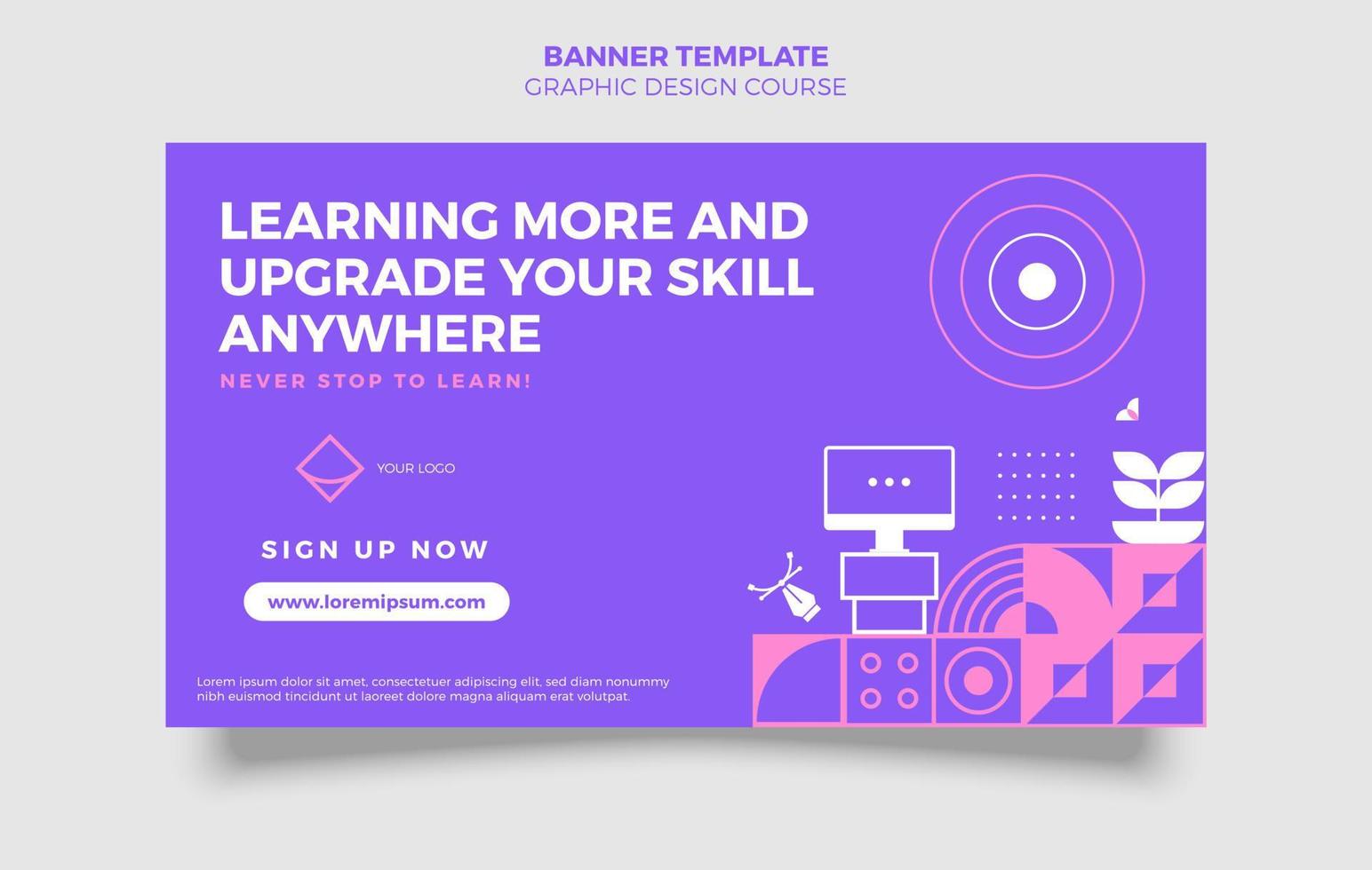 graphic design courses idea with simple color and shape 11301756 Vector ...