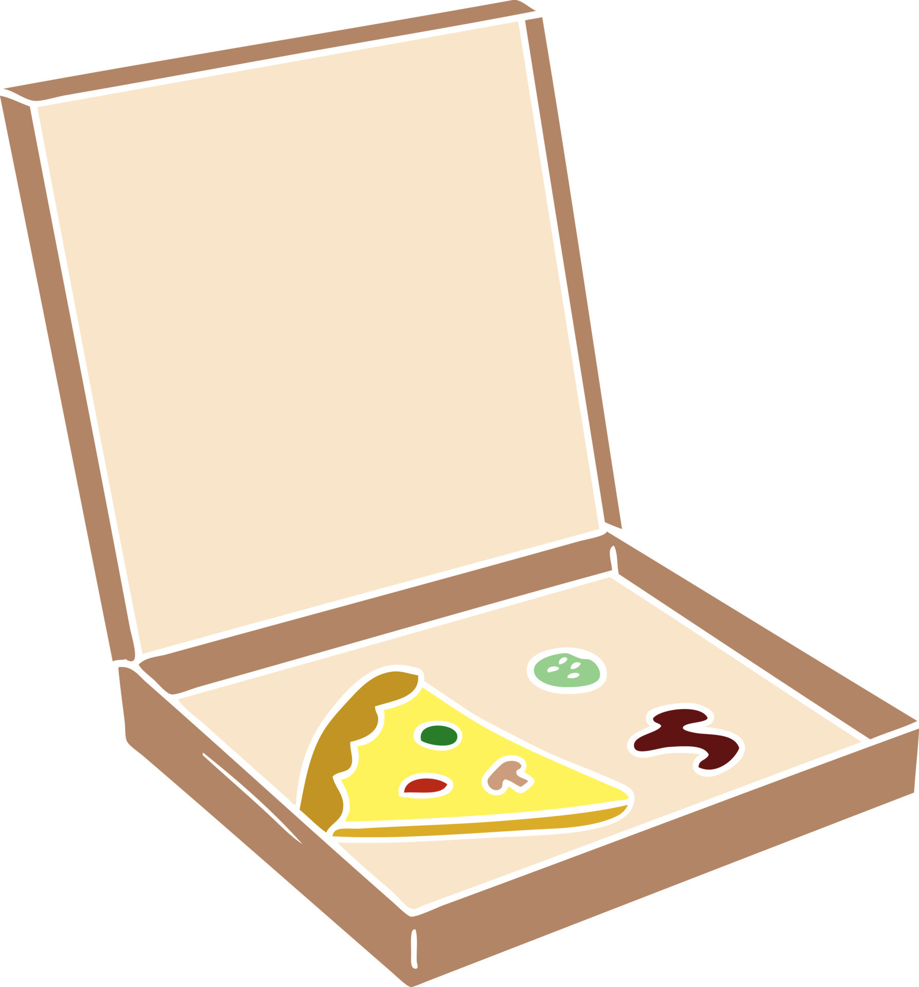 cartoon doodle of a slice of pizza 11303418 Vector Art at Vecteezy