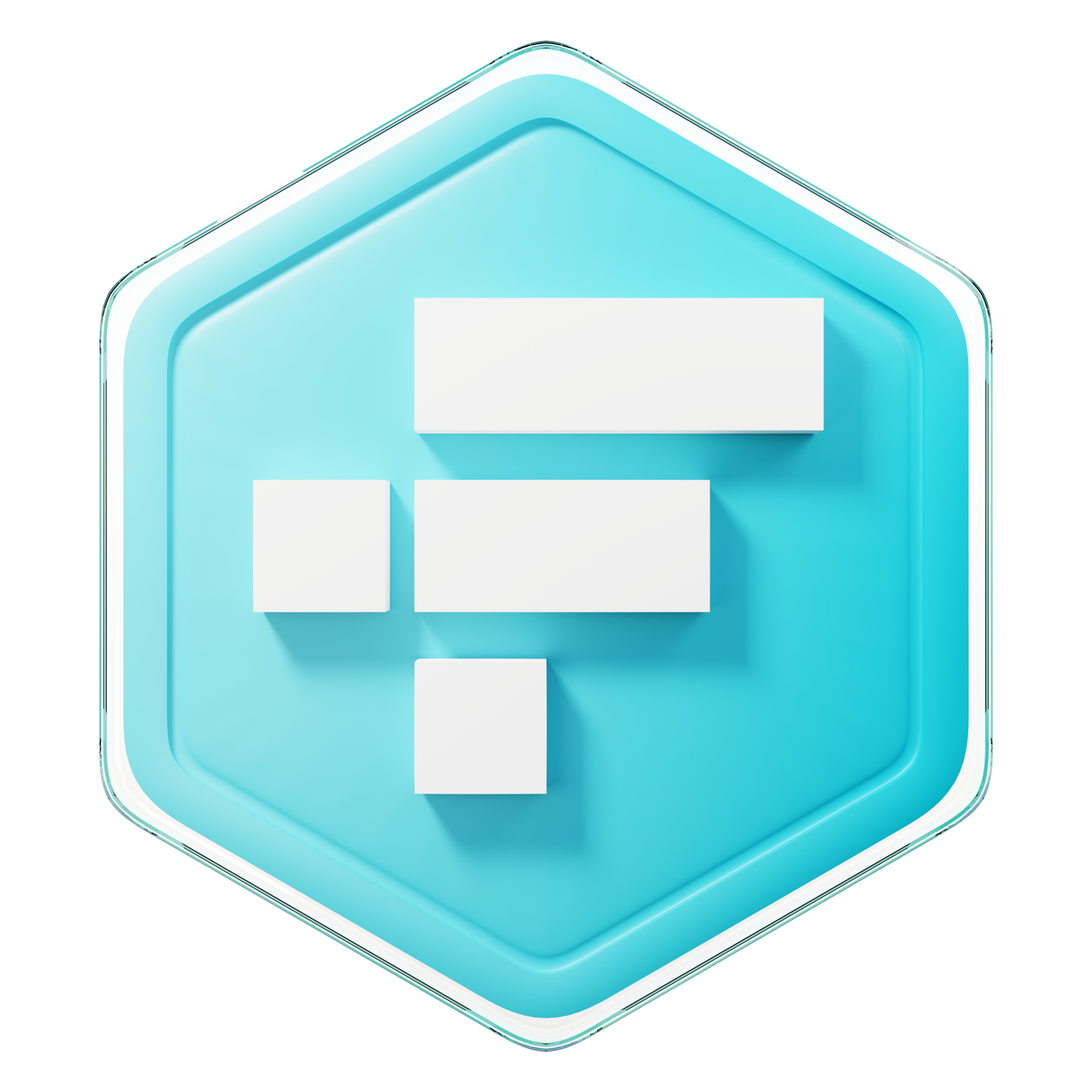 FTX Token FTT Badge Crypto 3D Rendering 11307346 PNG