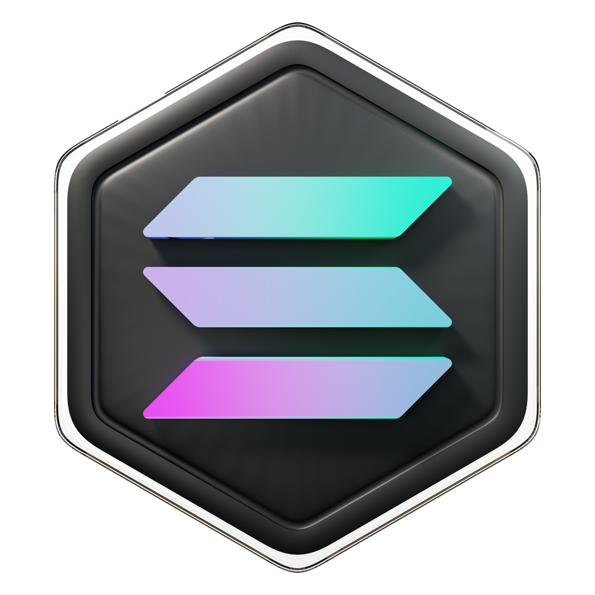Solana Sol Badge Crypto 3d Rendering 11307364 Png