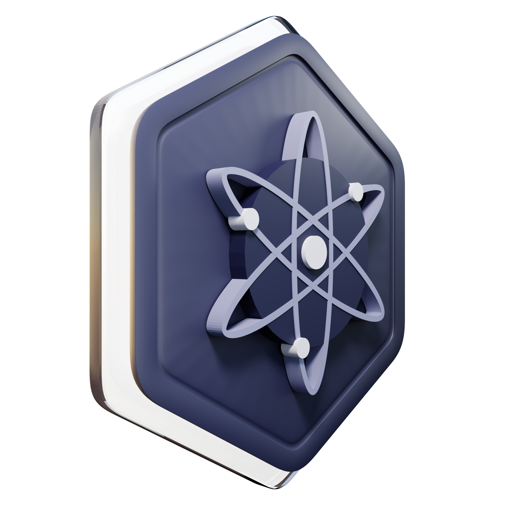 Cosmos ATOM Badge Crypto 3D Rendering 11307386 PNG
