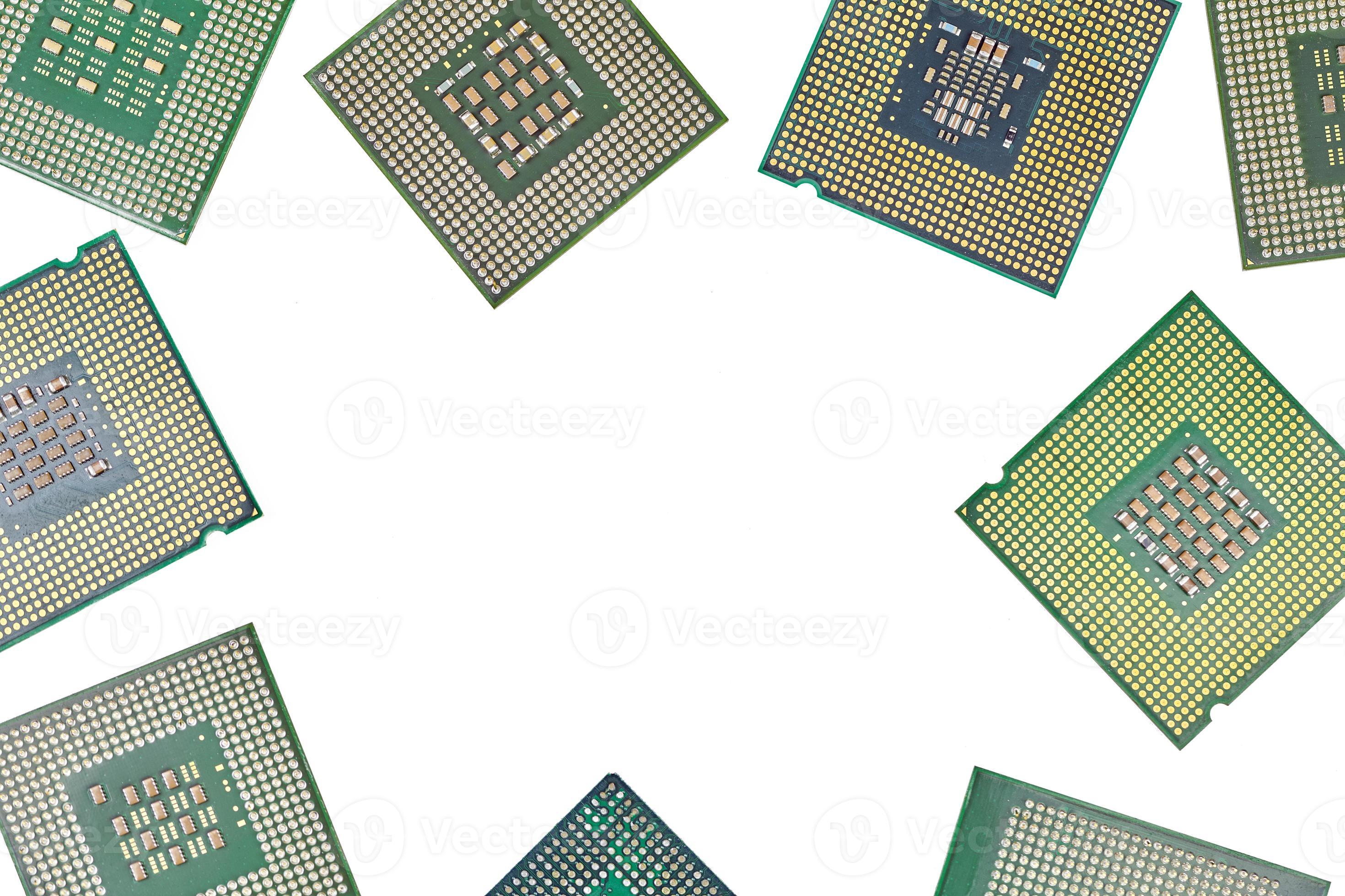 Bunch of CPU, central processor units, isolated background 11307823 Stock Photo at Vecteezy