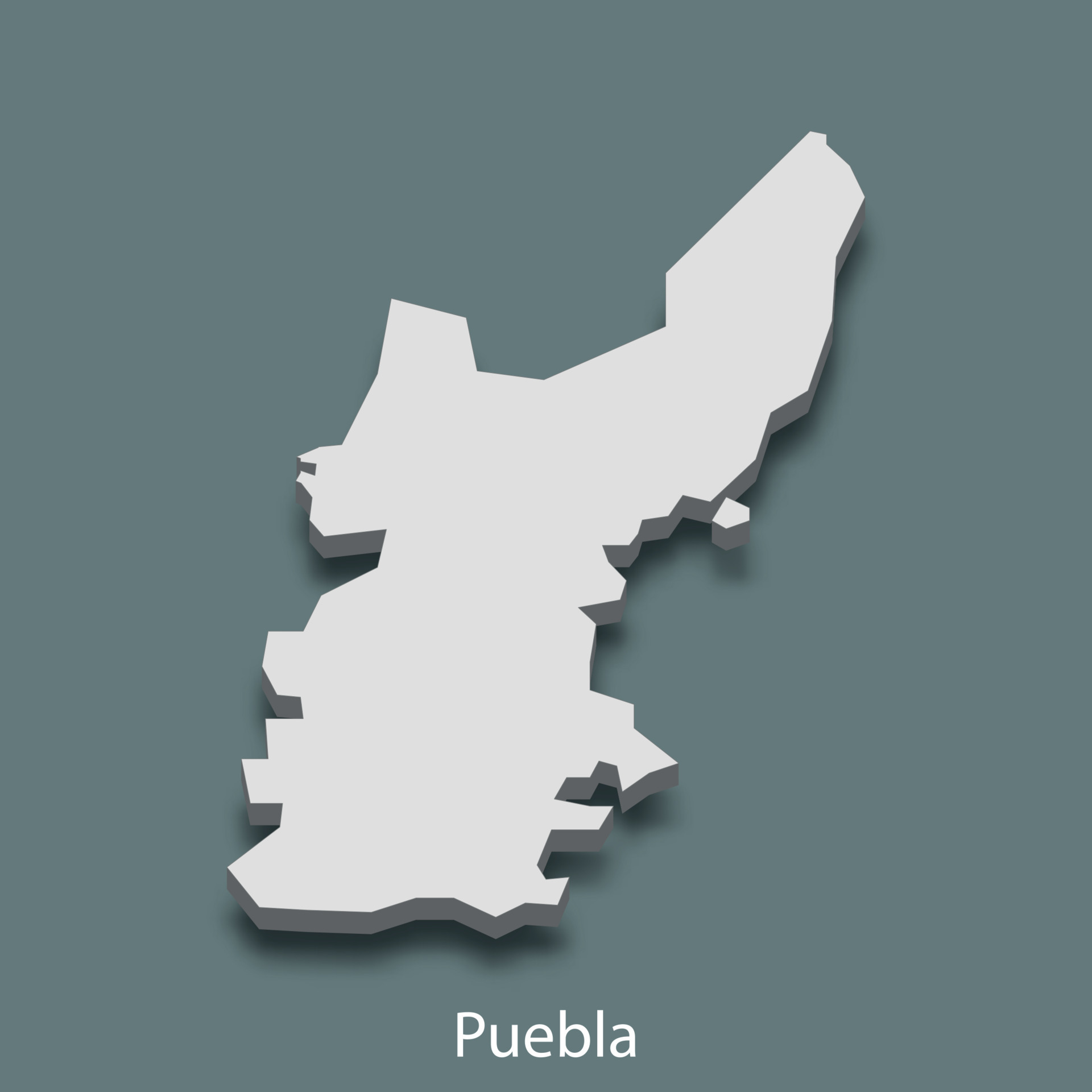 Mapa Isométrico 3d De Puebla Es Una Ciudad De México 11310270 Vector En