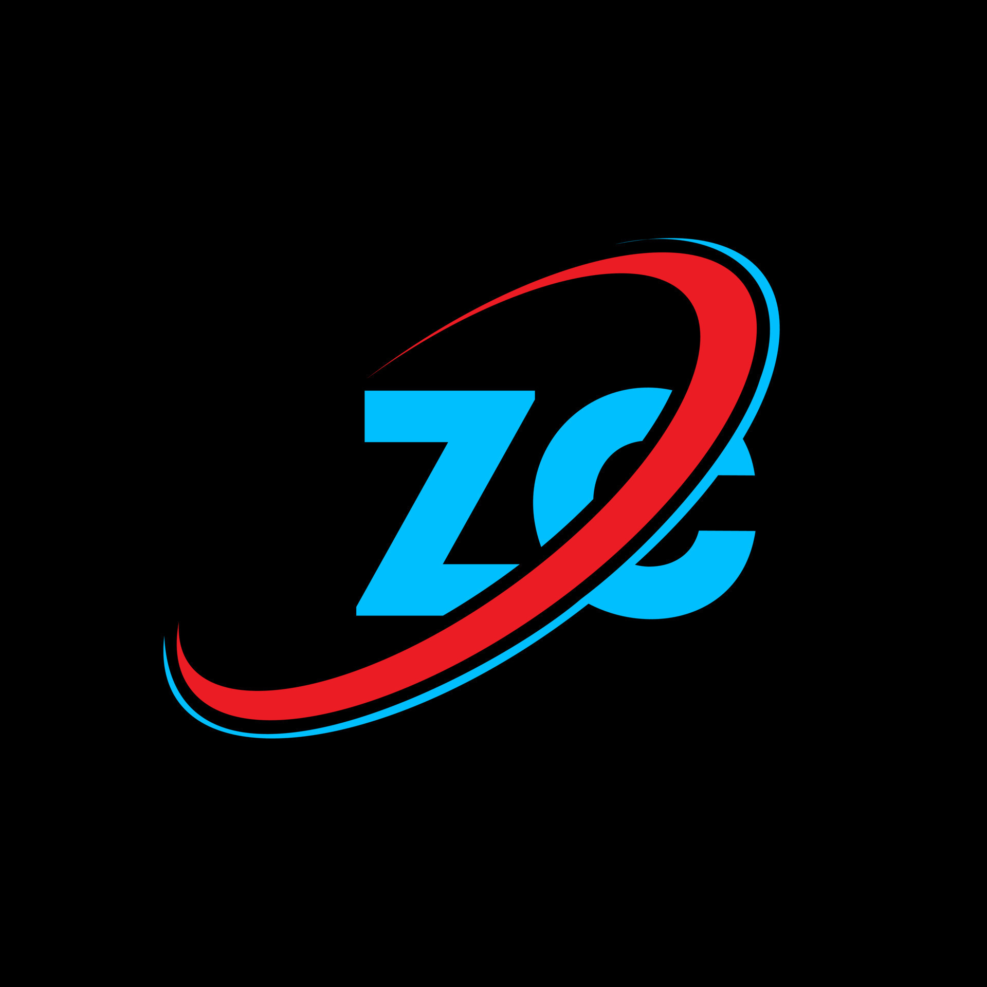 diseño del logotipo de la letra zc zc. letra inicial zc círculo vinculado en mayúsculas logo ...