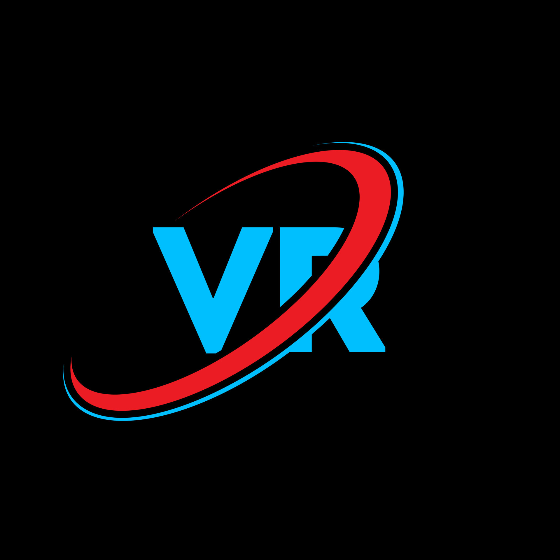 diseño del logotipo de la letra vr vr. letra inicial vr círculo vinculado en mayúsculas logo ...