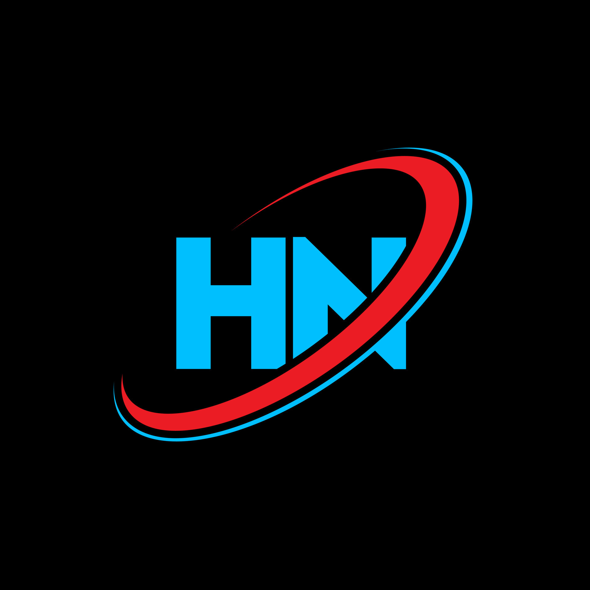Diseño Del Logotipo De La Letra Hn Hn Letra Inicial Hn Círculo