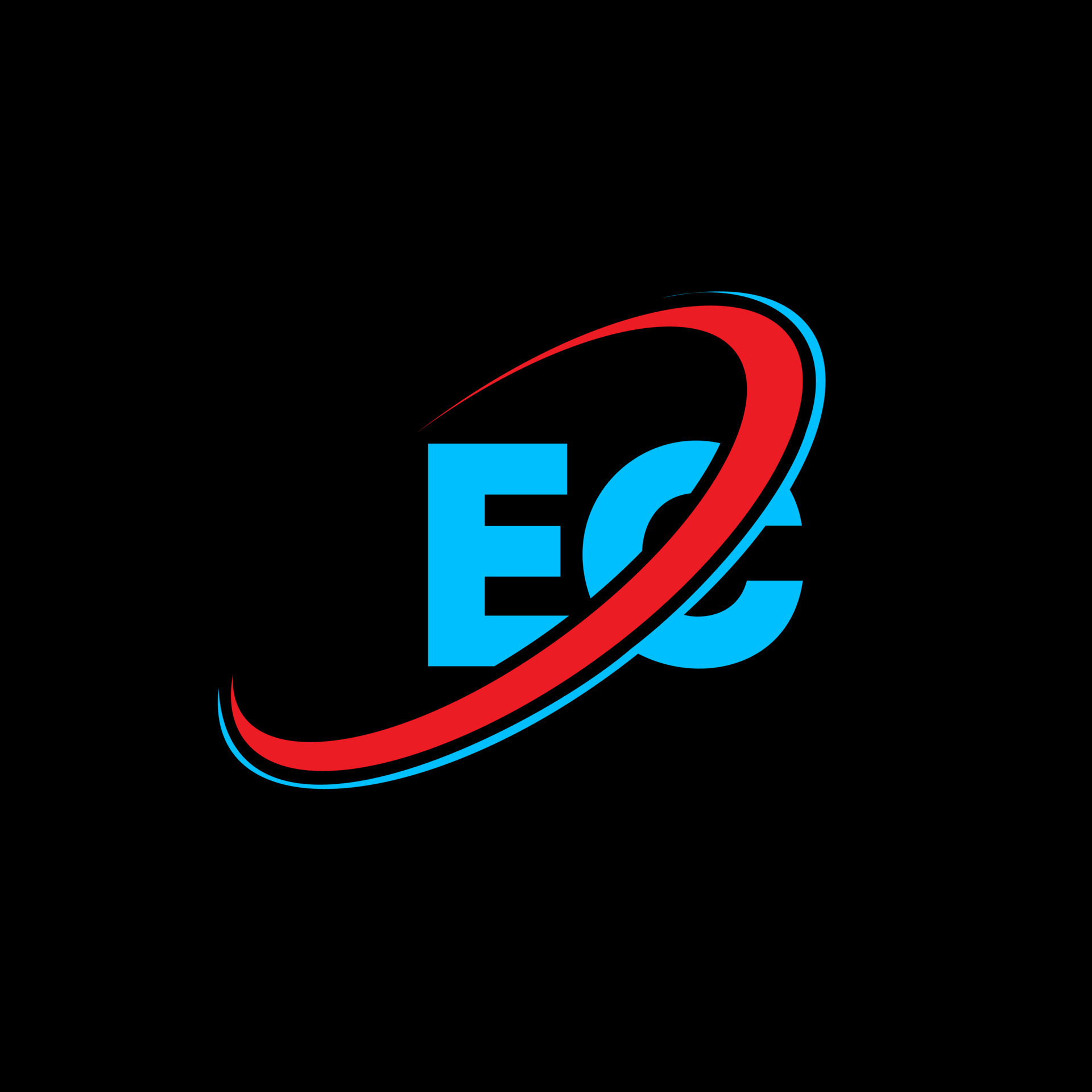 diseño del logotipo de la letra ec ec. letra inicial ec círculo vinculado en mayúsculas logo ...