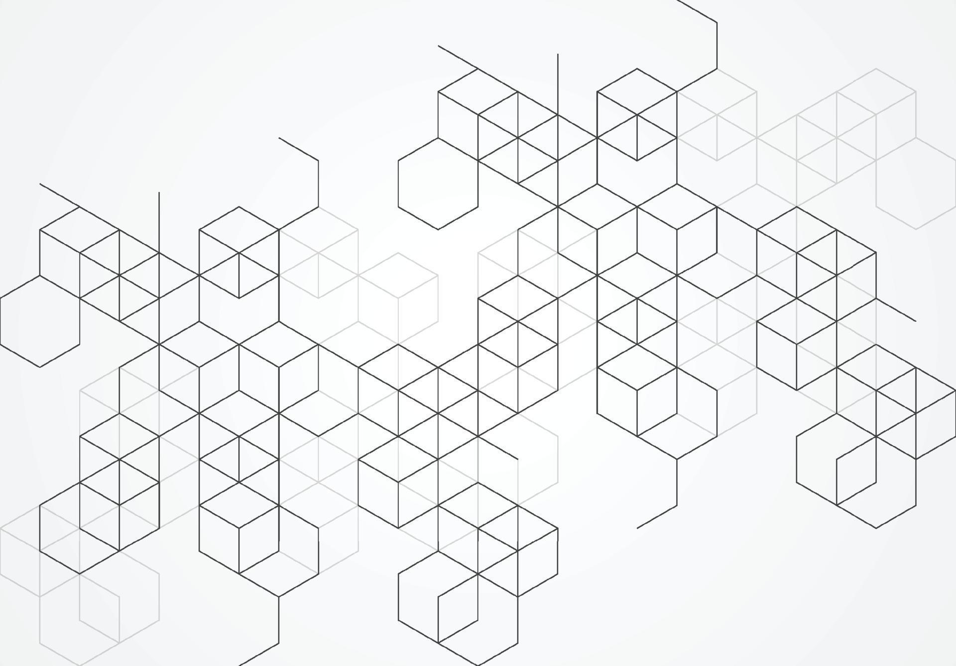 Blockchain Concept Banner With Abstract Geometric Polygonal With Connecting Dots And Lines