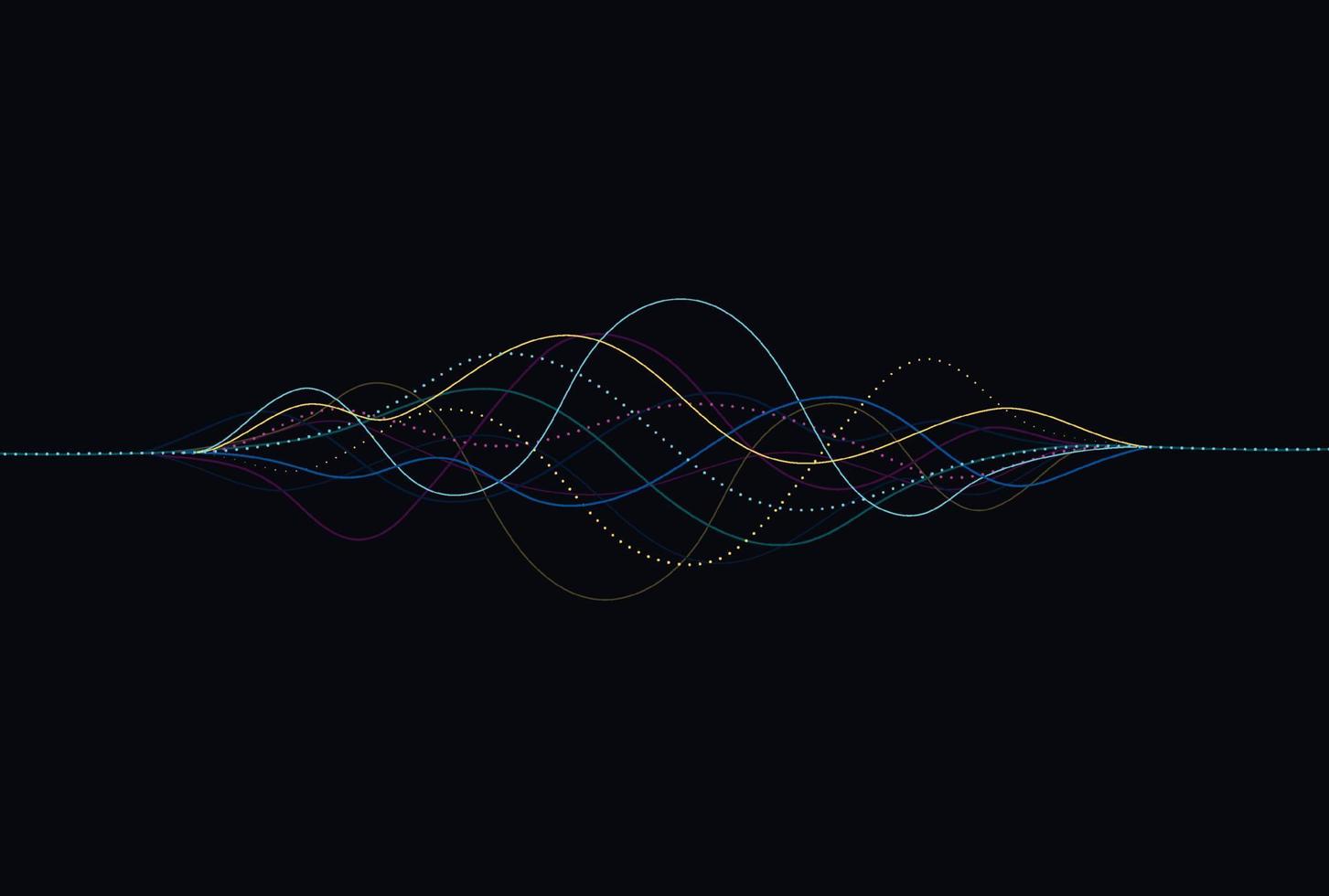 Wave lines flowing dynamic. Artificial intelligence deep learning ...