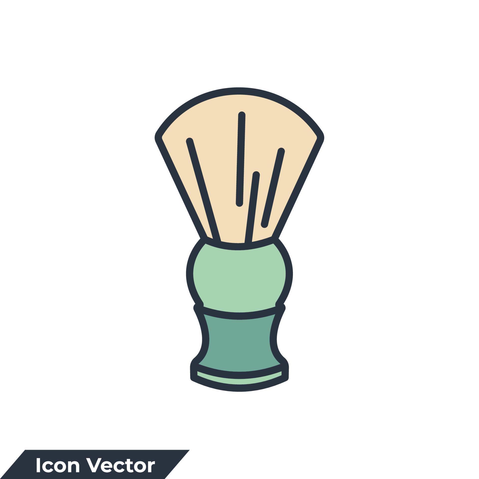 Shaving Brush Icon Logo Vector Illustration Shaving Brush Symbol