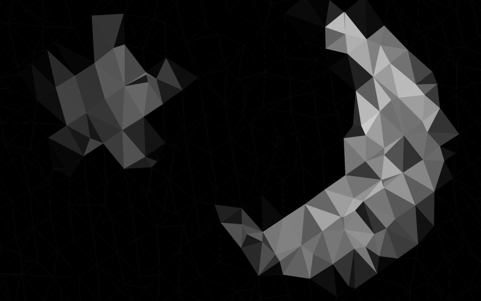 Dark Silver Gray Vector Shining Triangular Background 11314906 Vector
