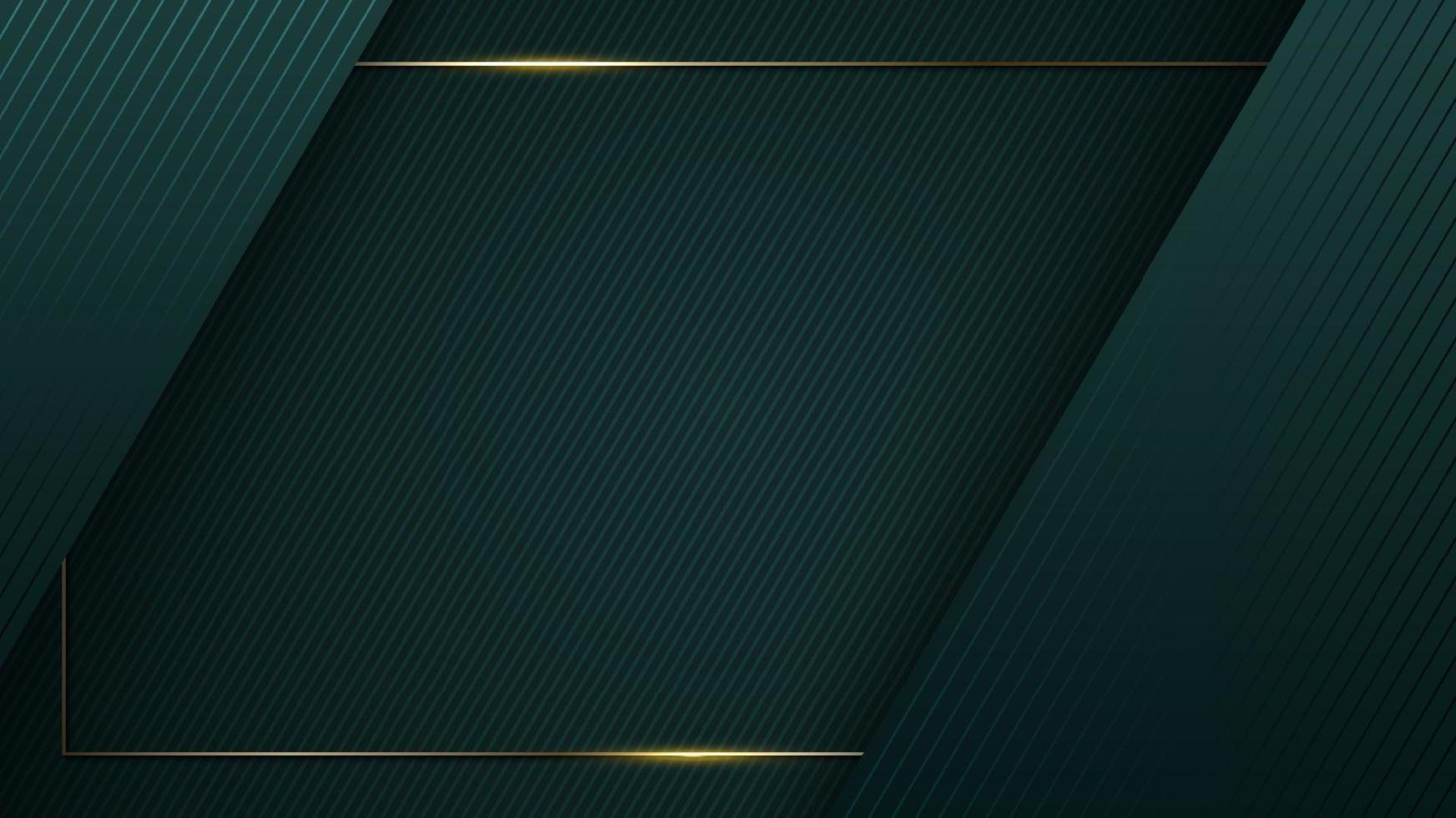 Abstract modern luxury green geometric stripes with golden frame background and texture 11315821 ...
