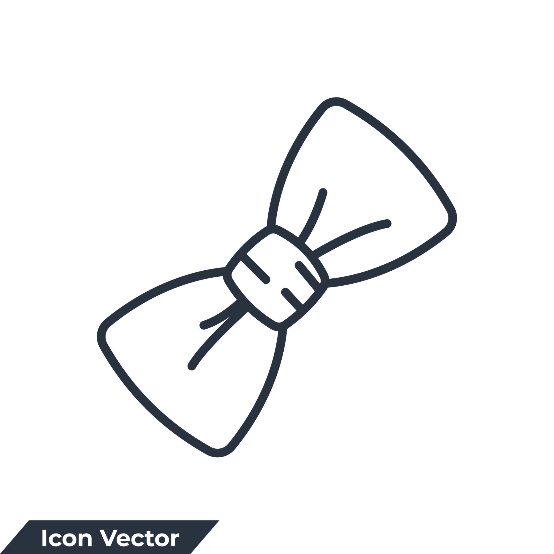 bow tie icon logo vector illustration. bow tie symbol template for ...