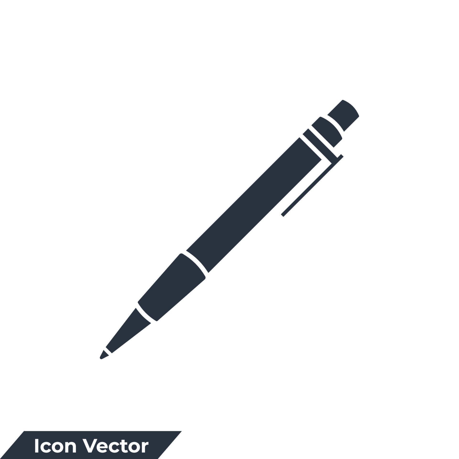 pen icon logo vector illustration. Signature pen symbol template for graphic and web design ...