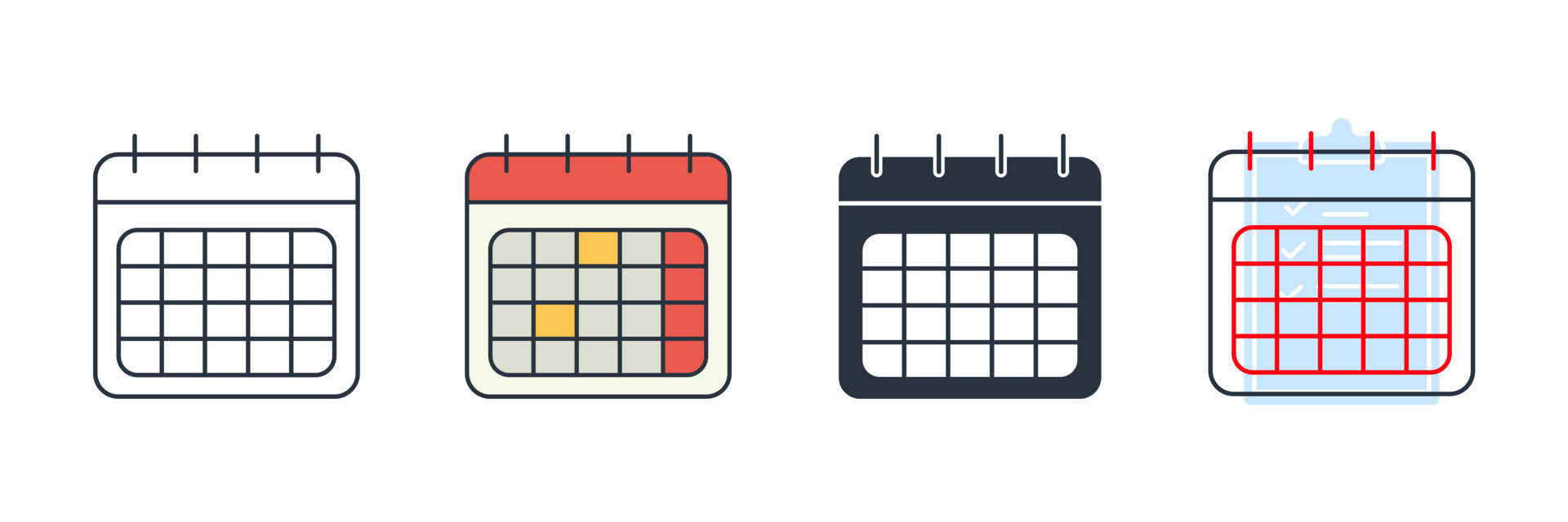 Calendar Icon Logo Vector Illustration Time Management Symbol Template For Graphic And Web