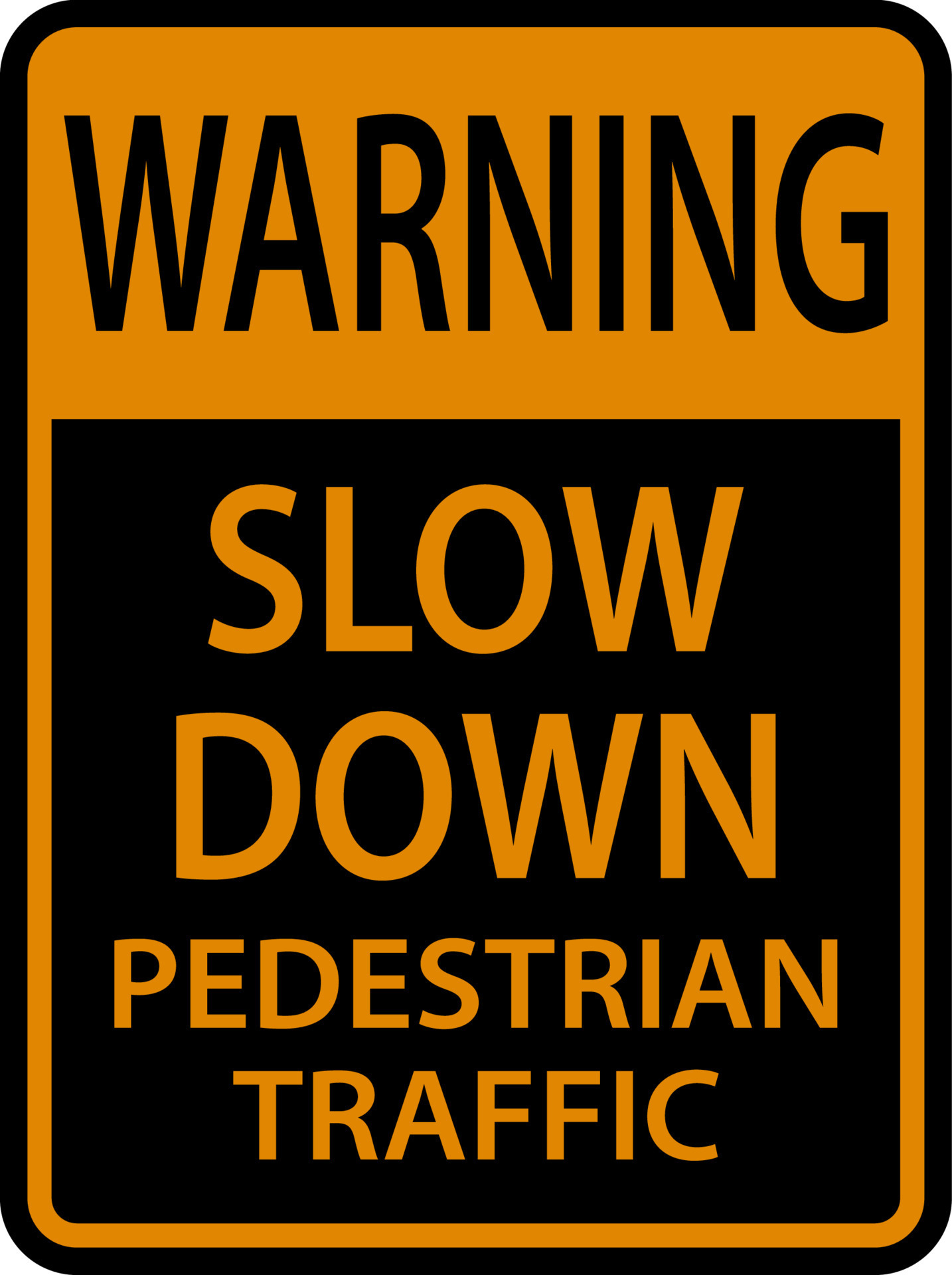 Warning Slow Down Sign On White Background 11323512 Vector Art At Vecteezy