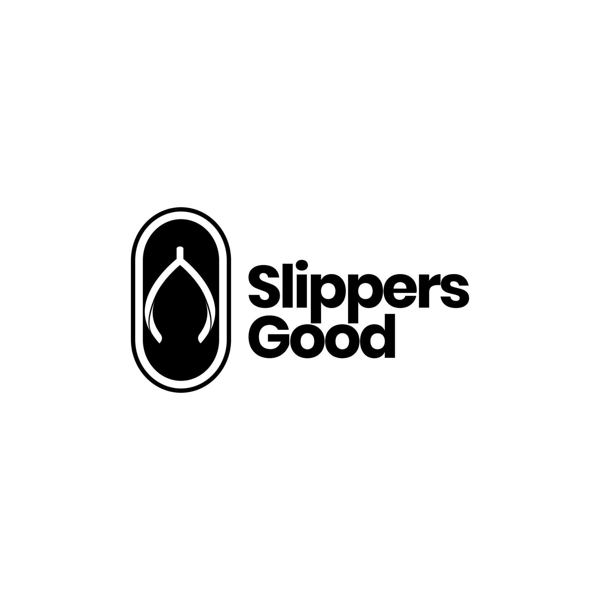 minimal slippers logo design vector 11324817 Vector Art at Vecteezy