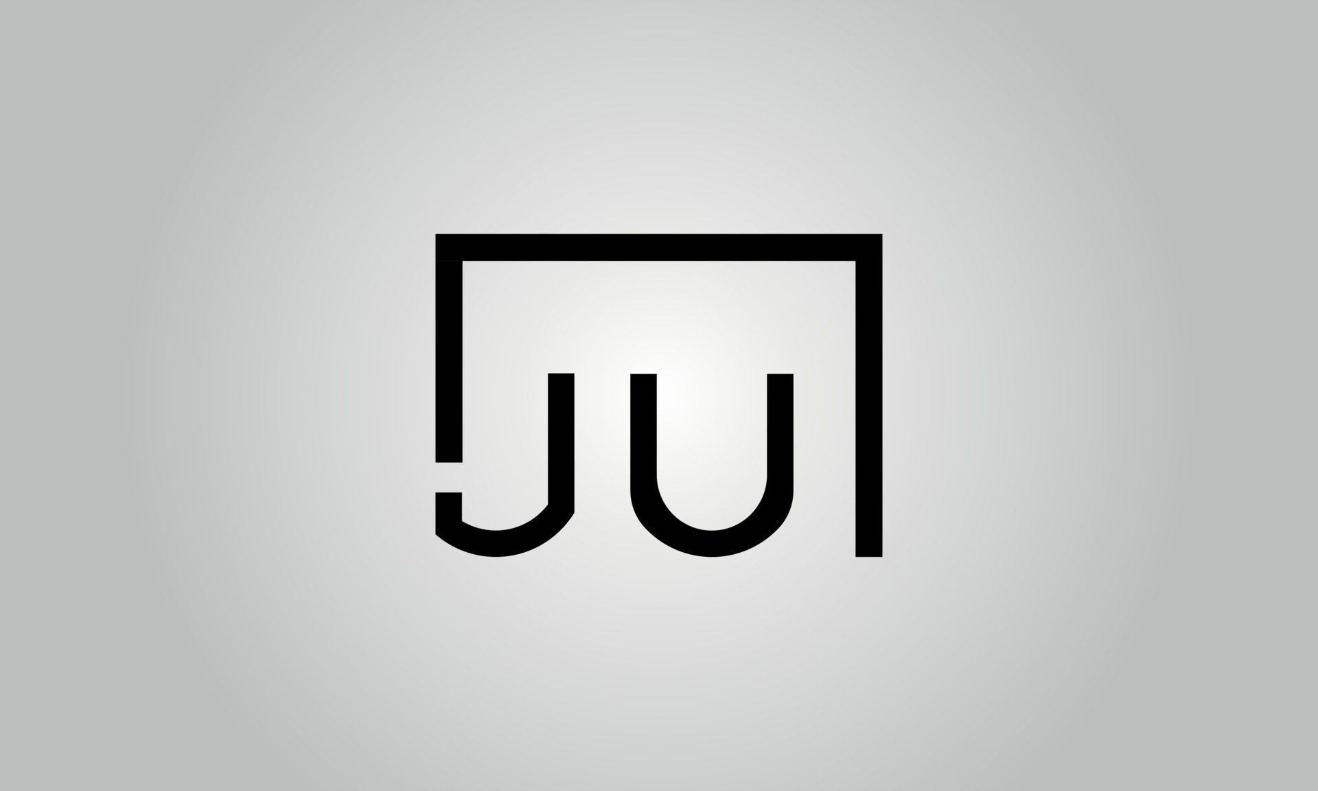 diseño del logotipo de la letra ju. ju logo con forma cuadrada en ... diseño del logotipo de la letra ju. ju logo con forma cuadrada en ...