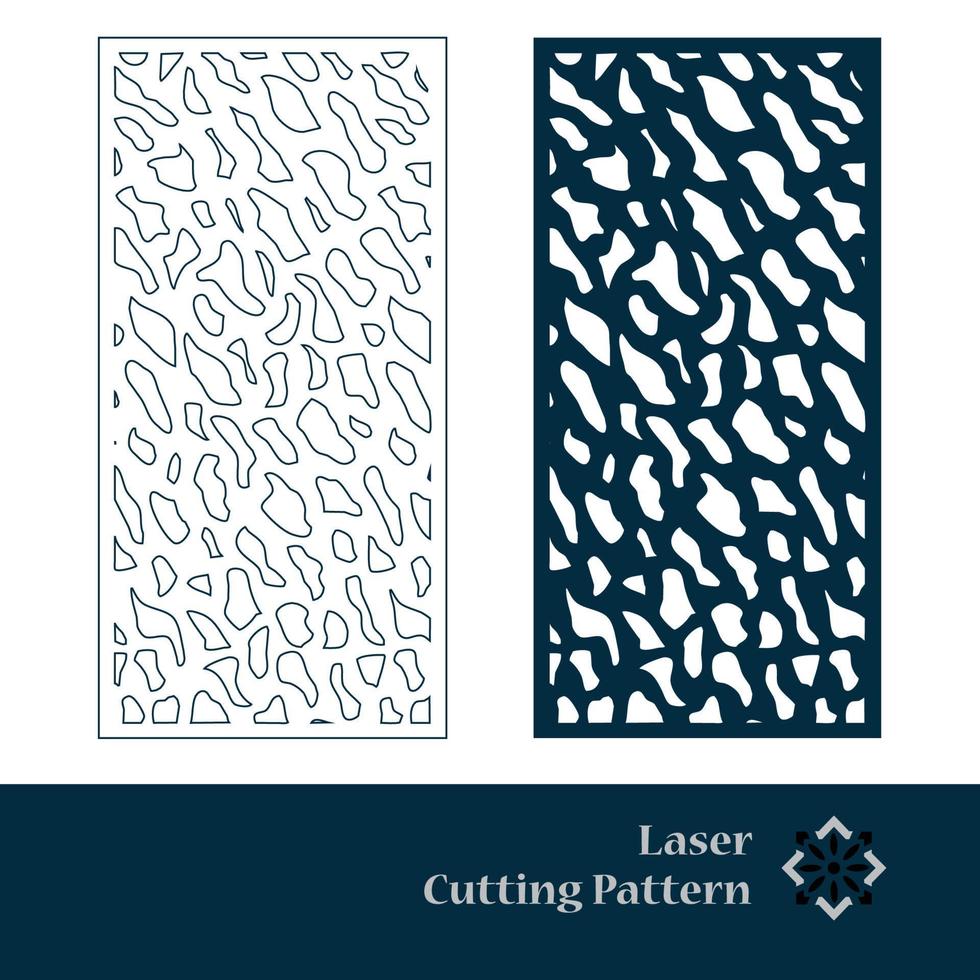Laser And Cnc Cut Pattern Vector Template With Abstract Geometric Texture In Oriental Style